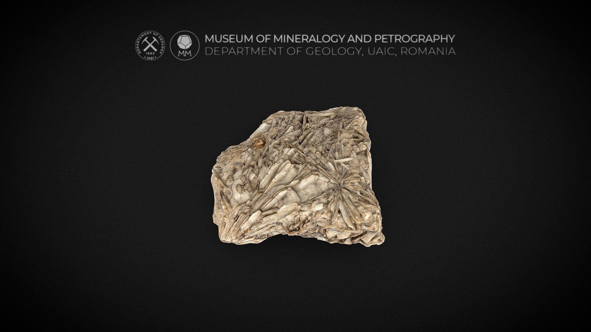 Tremolite crystals in radial aggregates - 3D model by Museum of ...