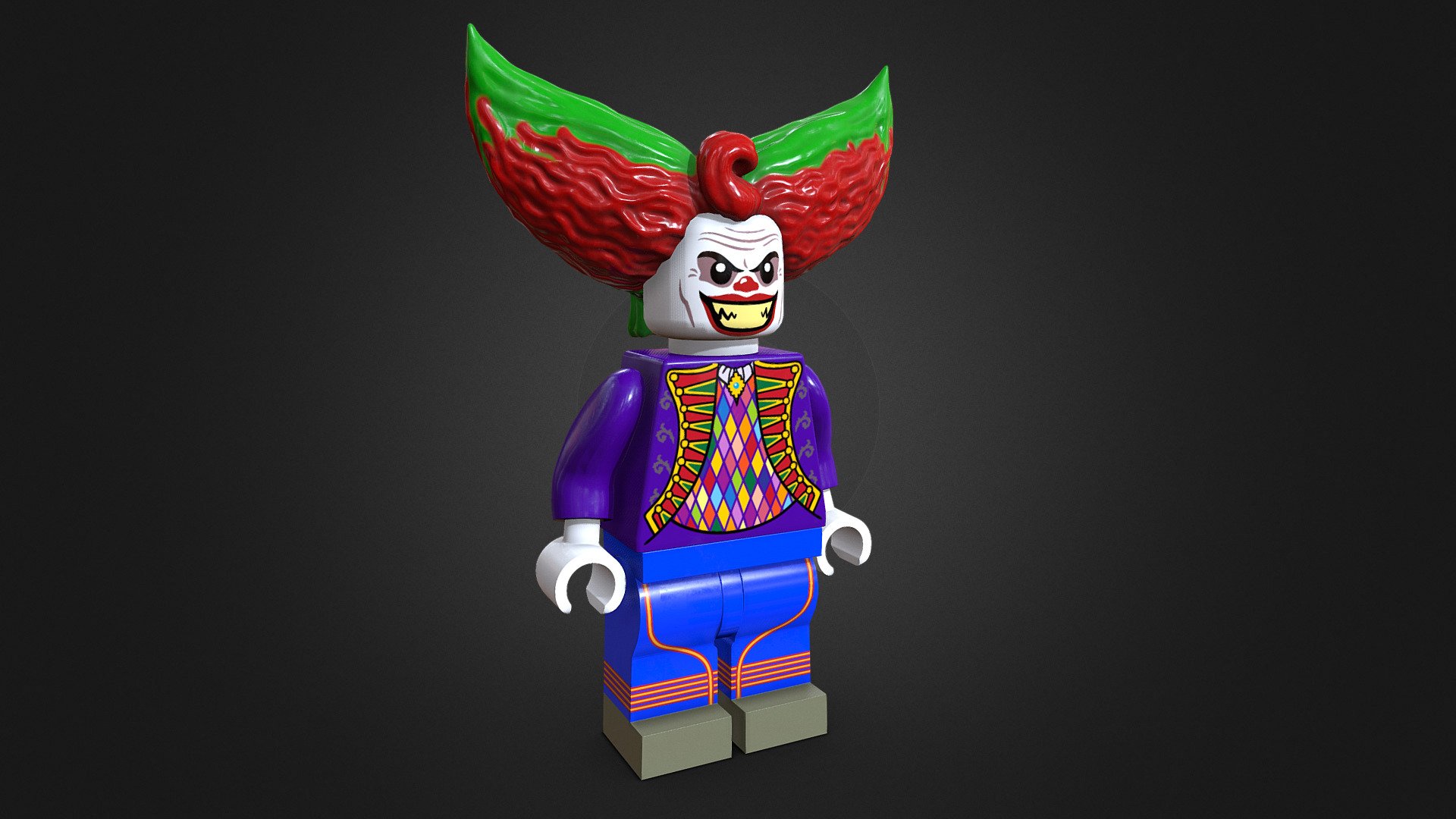 Eddie the Clown LEGO Minifigure - 3D model by Meadow [8731790] - Sketchfab