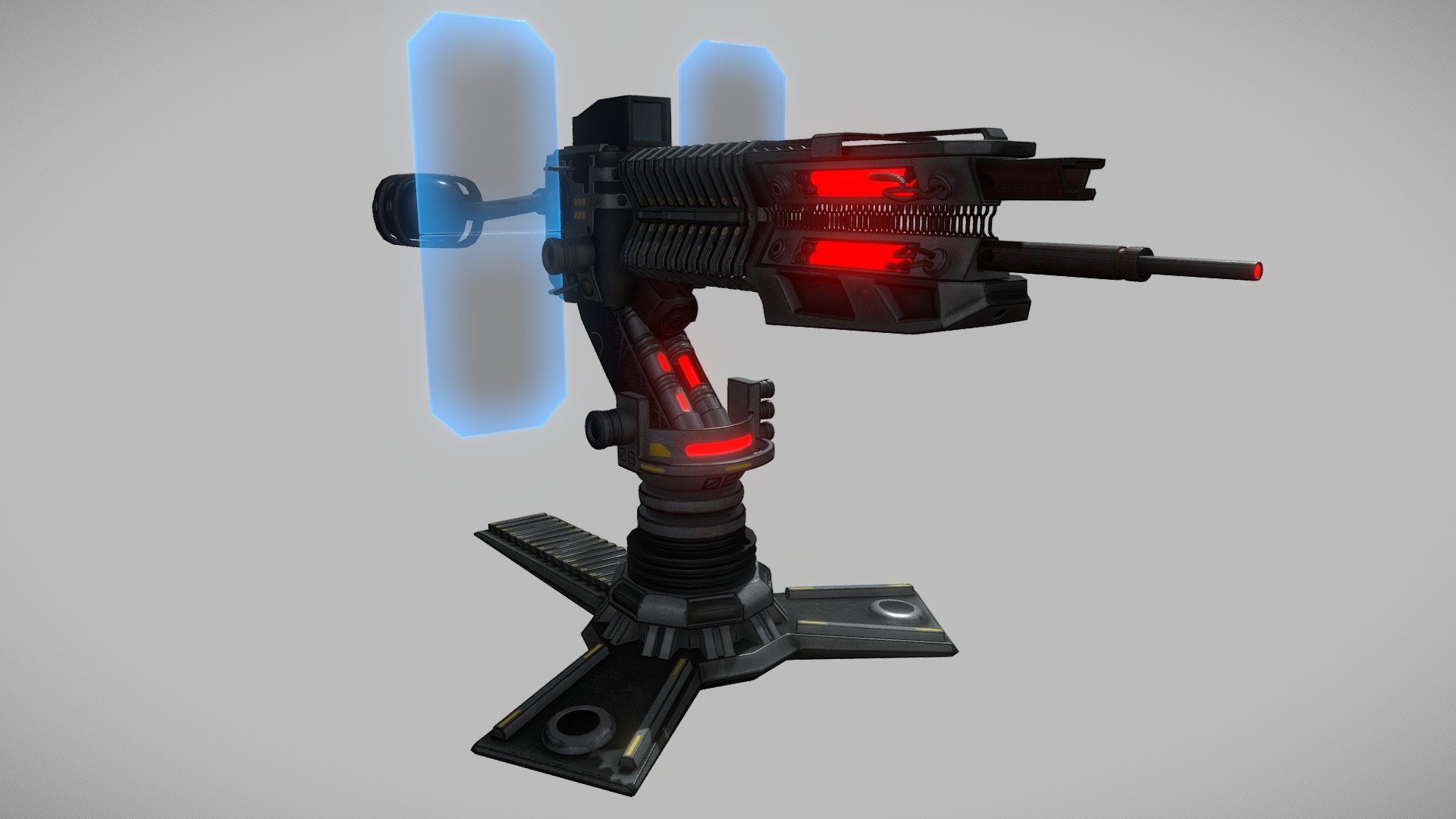 Sci-fi Turret - 3D model by Adrian Jones (@AdrianJones) [8733197 ...