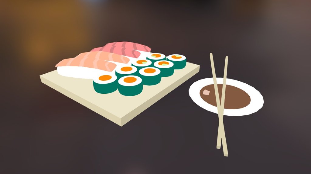 Sushi - 3D model by Efan (@eholbert) [873565c] - Sketchfab
