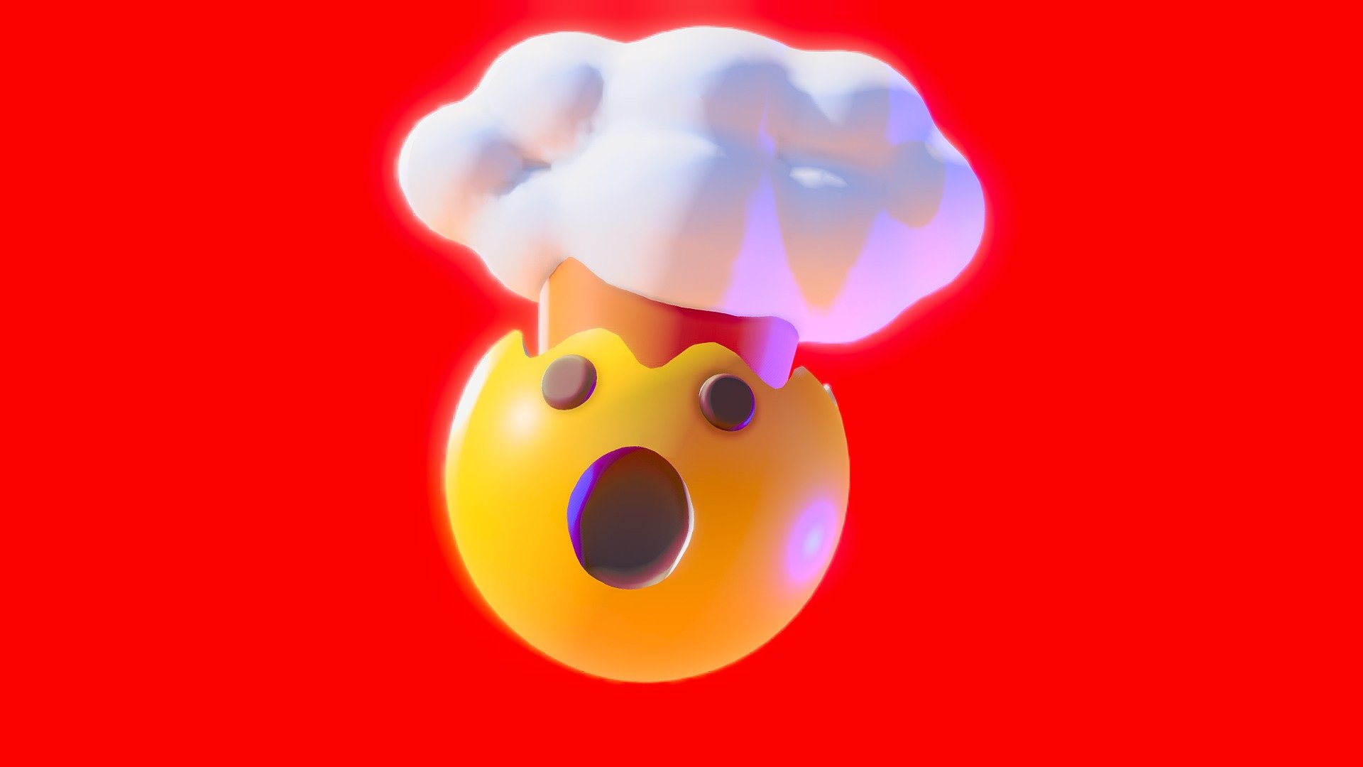 Exploded Head or Stress Emoticon Emoji or Smiley - Buy Royalty Free 3D ...