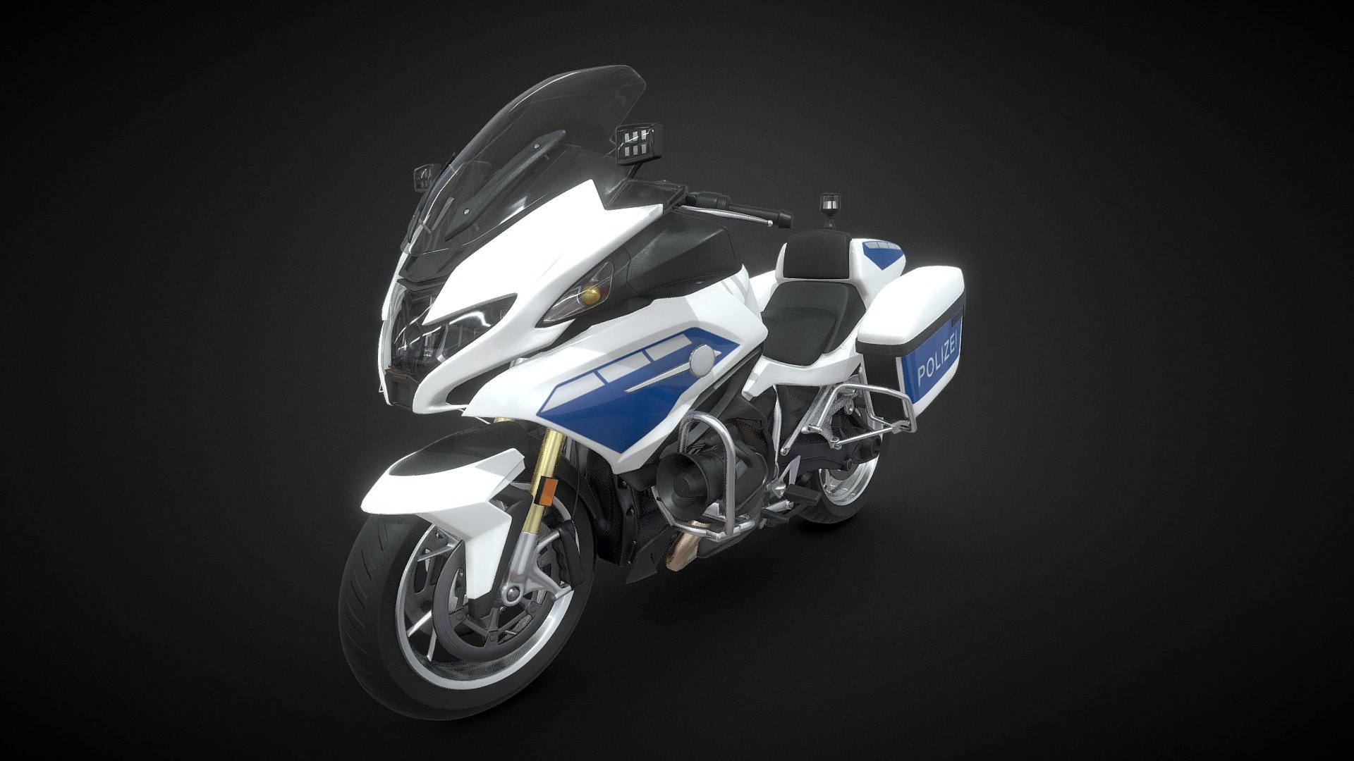 Polizei Motorbike High-poly 3D model - Download Free 3D model by ...
