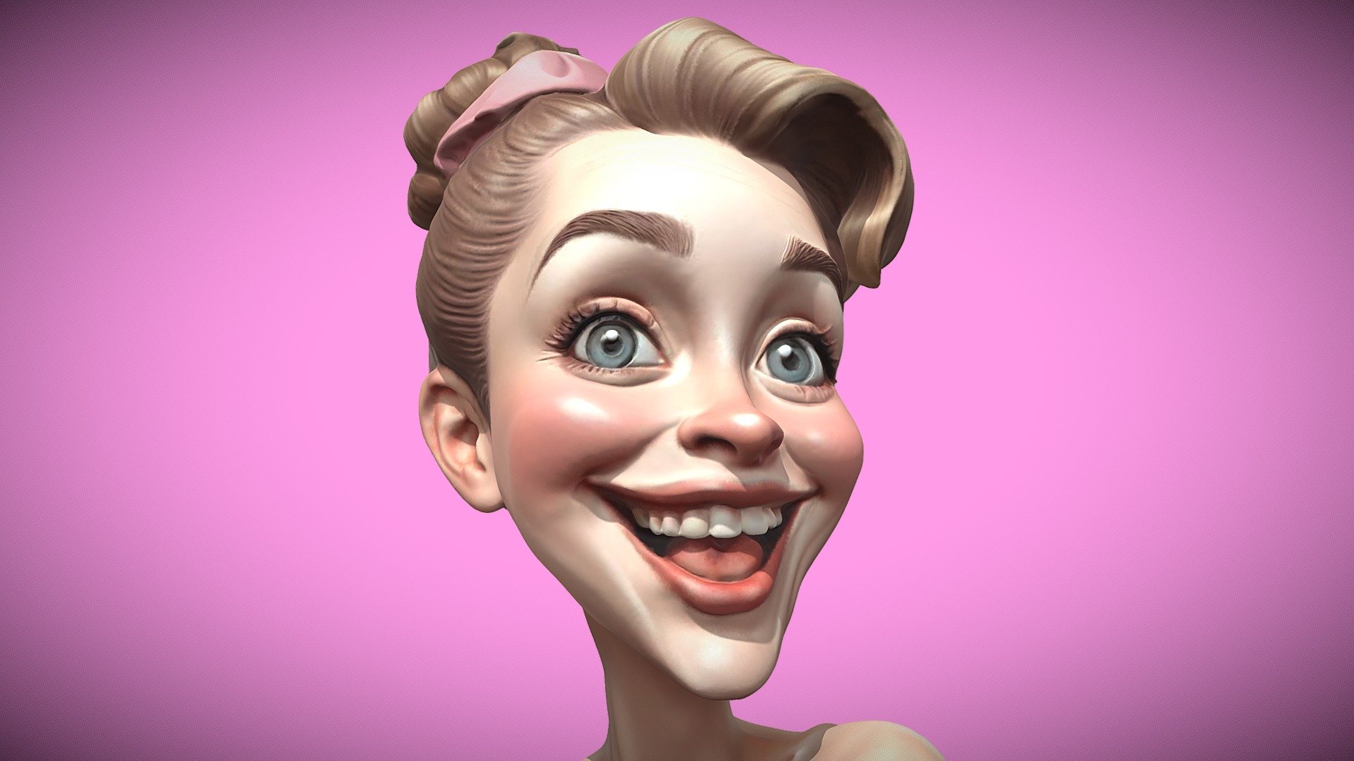 Catoon Style Girl - 3D model by Mang (@3dmang) [8741d90] - Sketchfab