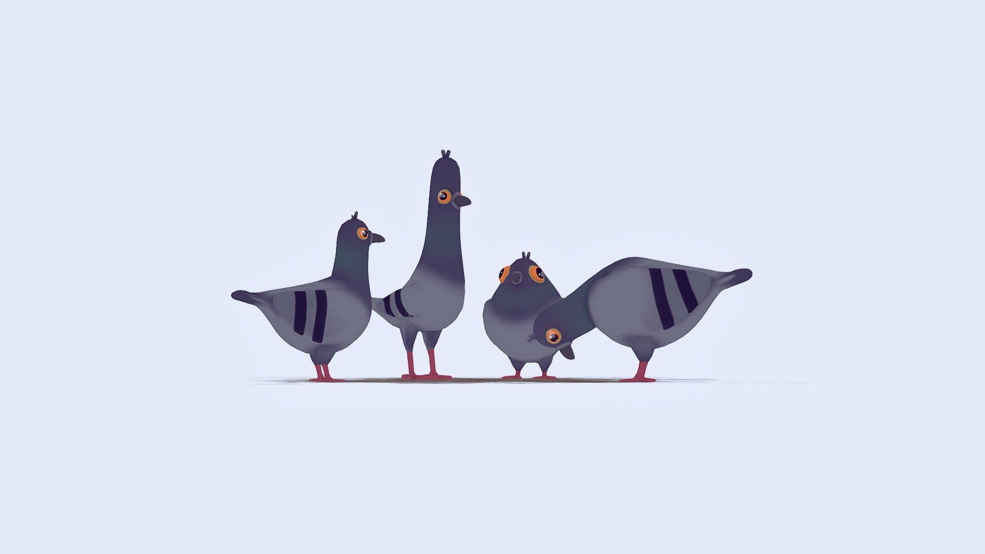 Pigeons - Buy Royalty Free 3D model by Suushimi (@Suushimi) [874212e] - Sketchfab Store