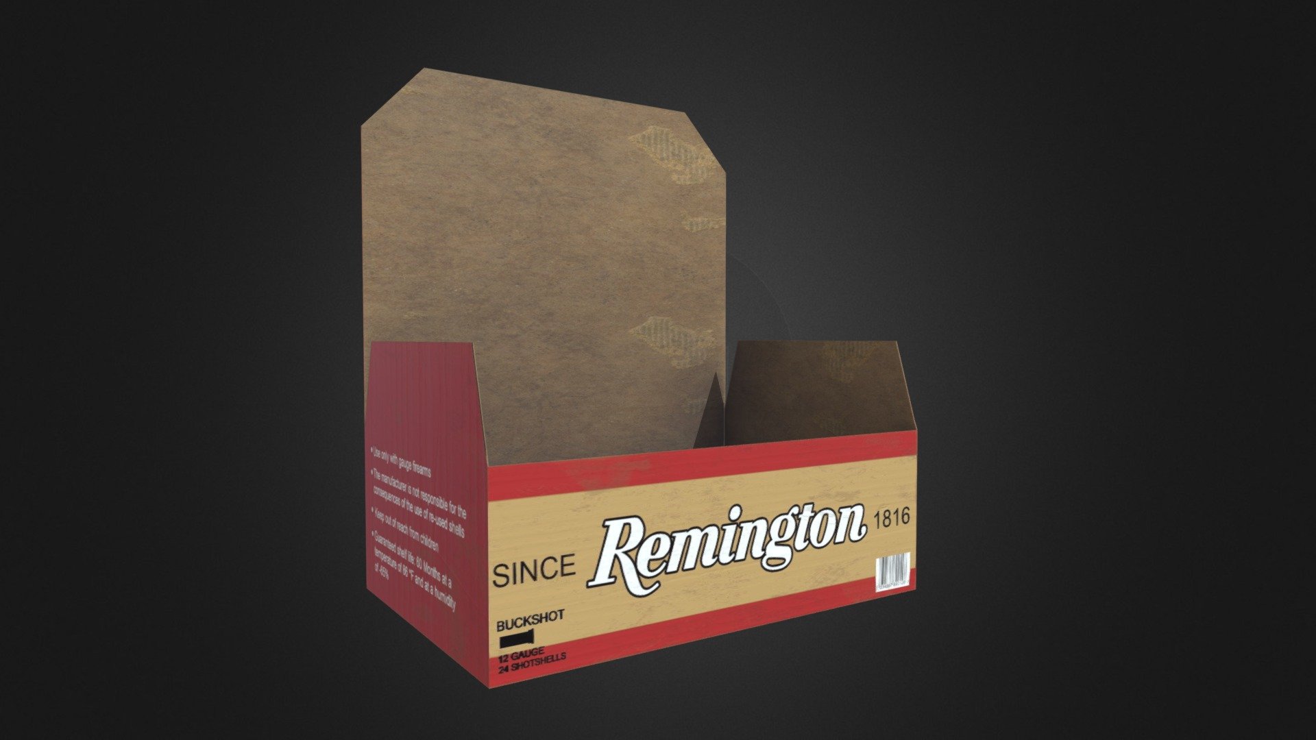 12 Gauge Shotgun Ammo Box - 3D model by PainT.Things.com.br ...