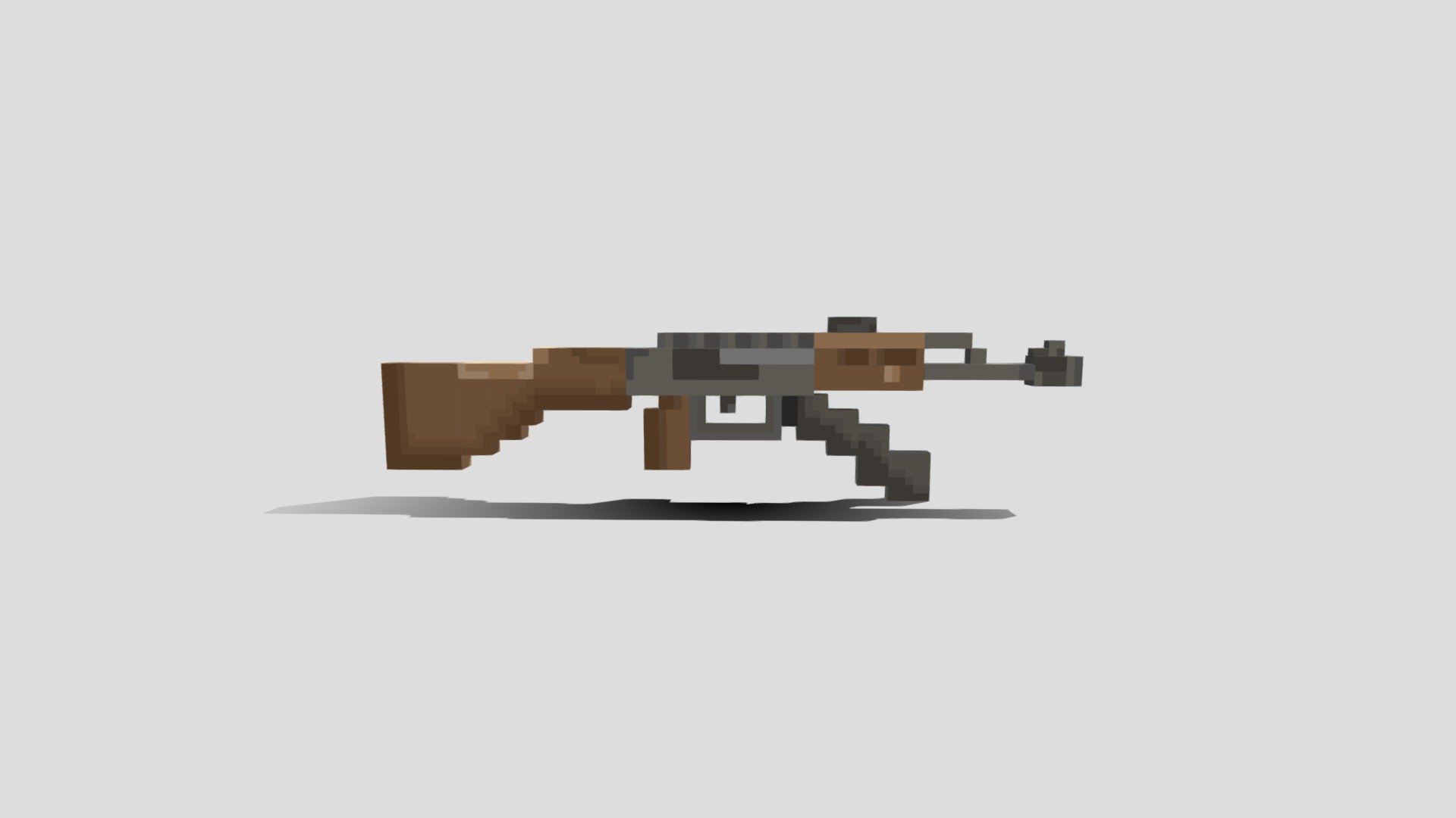 Ak47 pixel-art - 3D model by AbdouBenz [874dba5] - Sketchfab