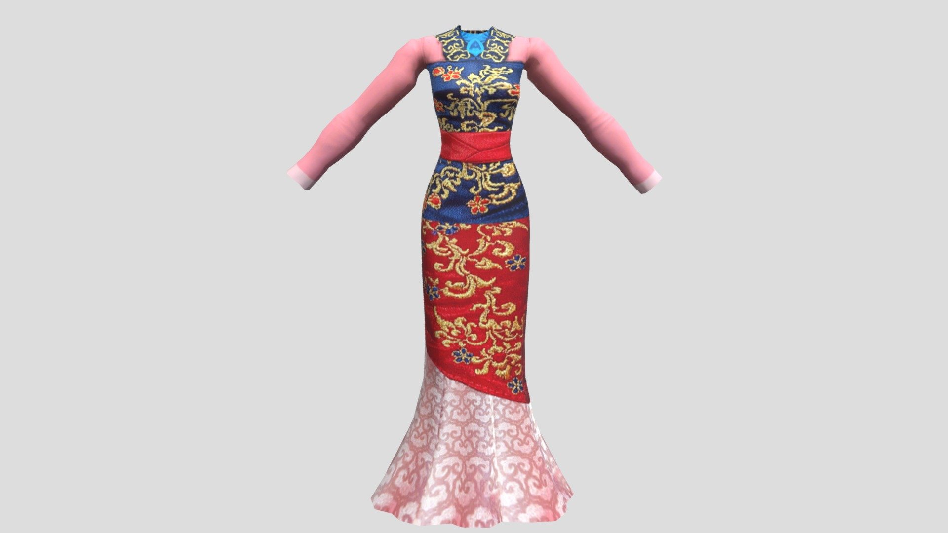 Princess Mulan Formal Hanfu Clothes - Download Free 3D model by ...