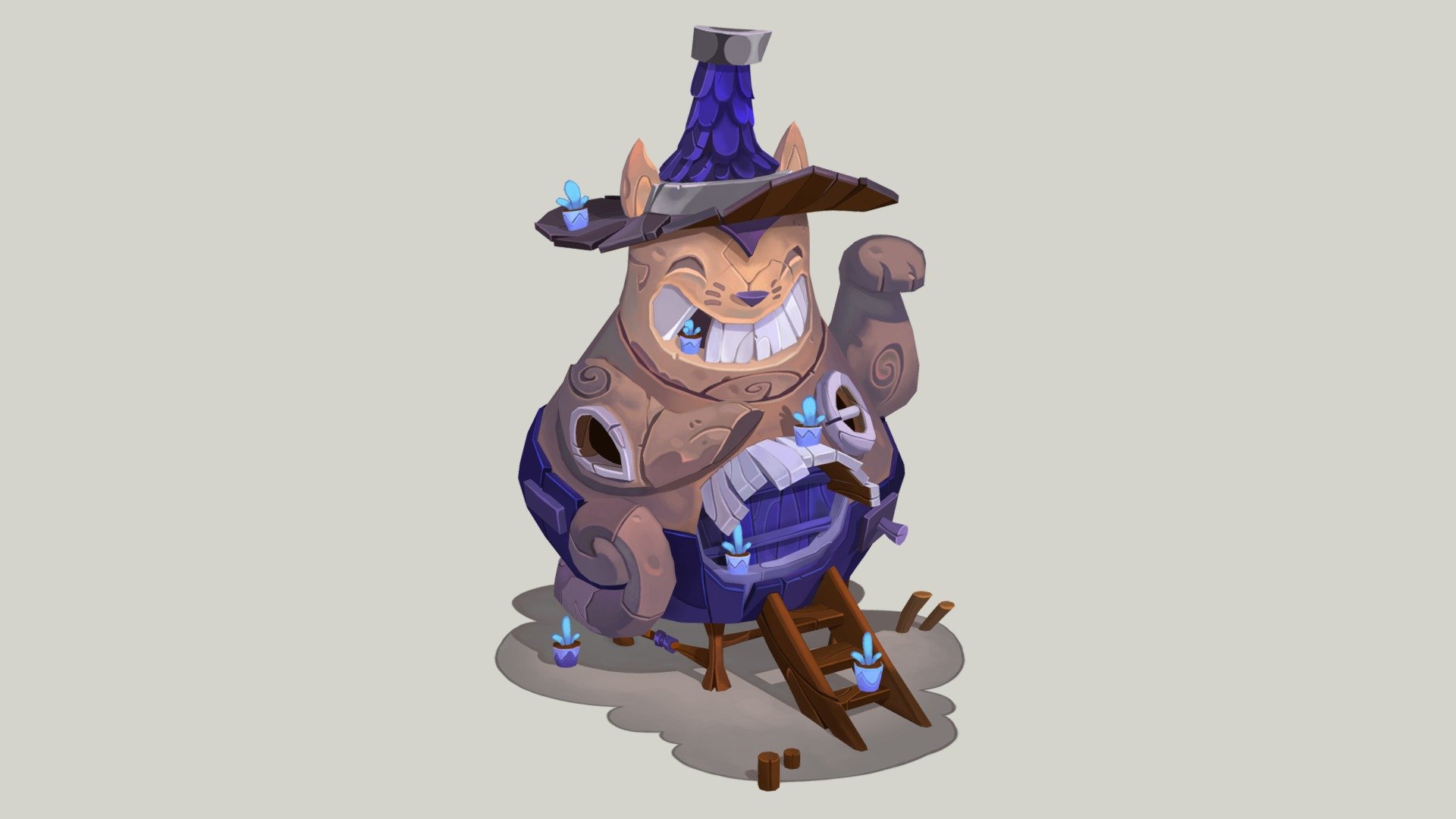 Neko House - 3D model by Hugh Trieu (@hughtrieu) [875d67f] - Sketchfab