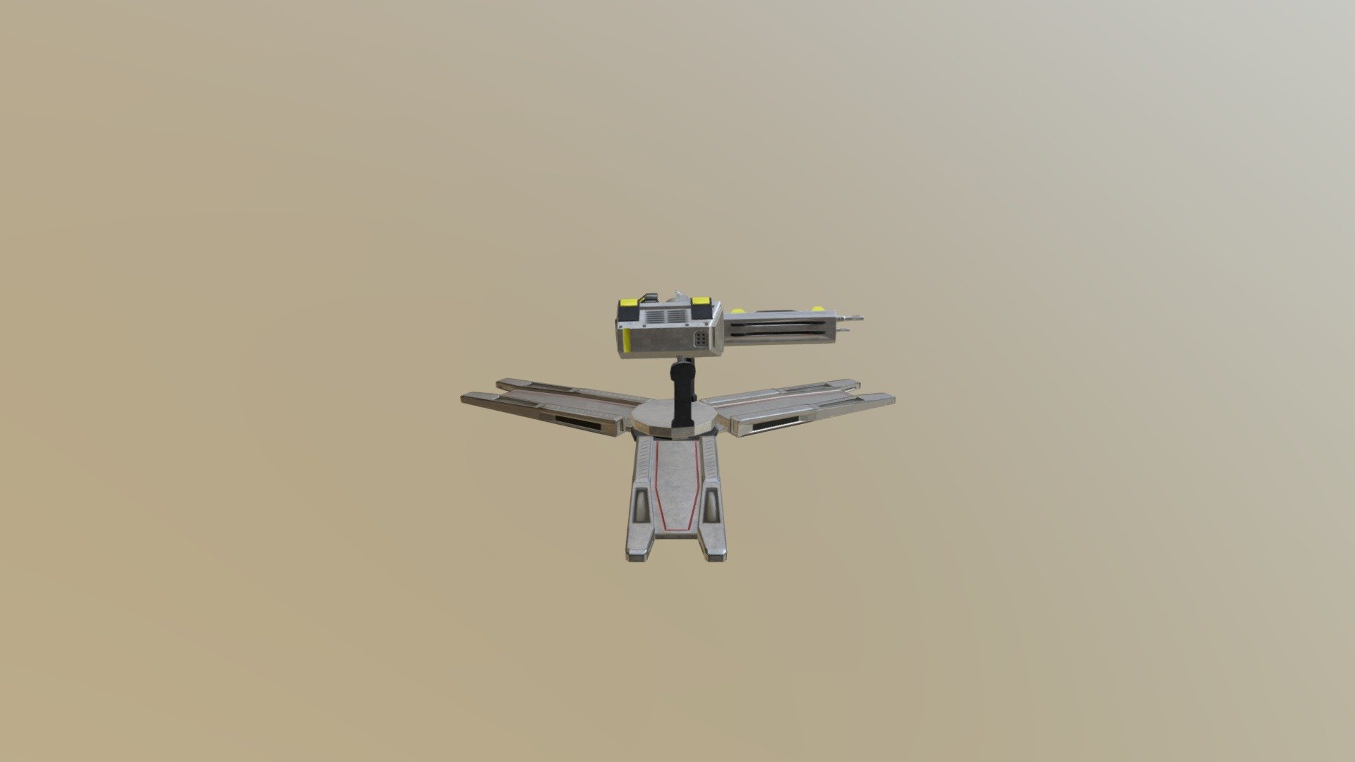 Tripod Turret - 3D model by deranjer [875ece2] - Sketchfab