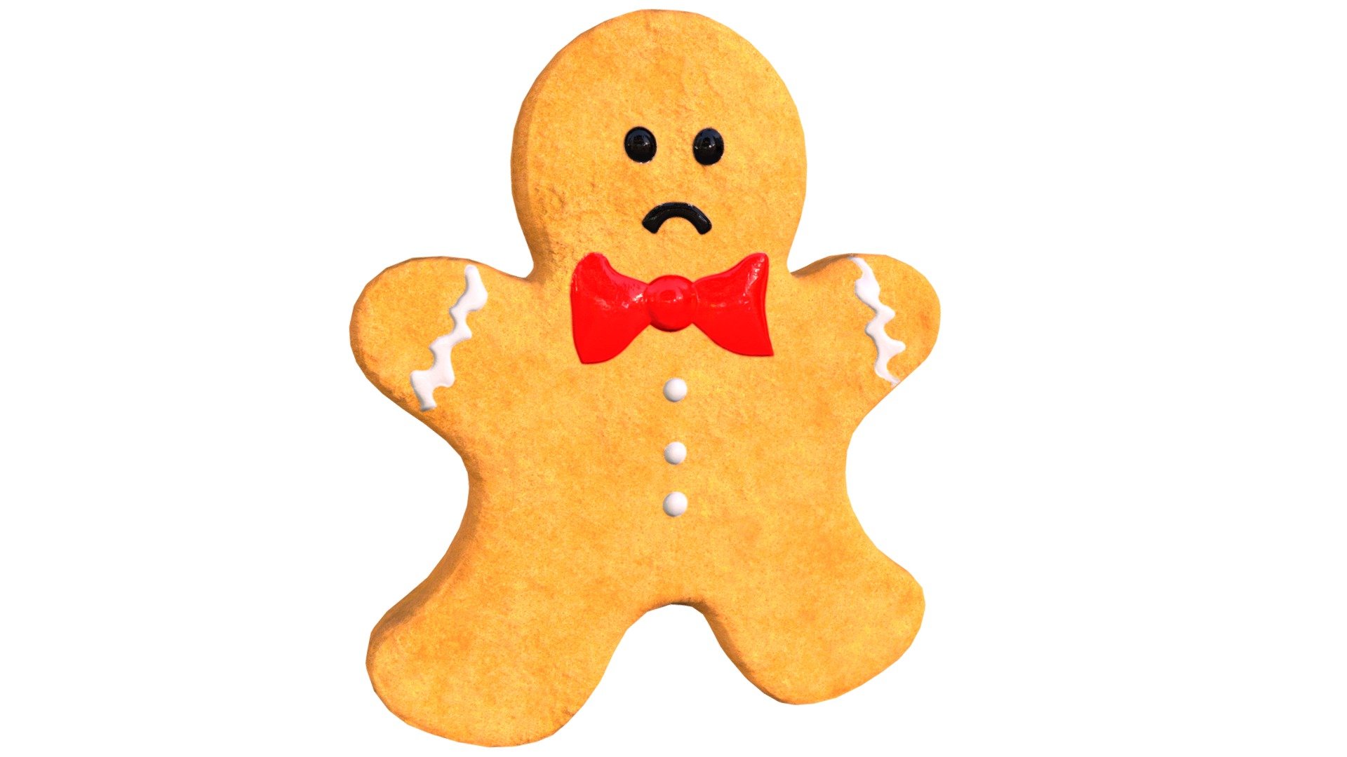 The Gingerbread Man "Sad" (Low Poly) - 3D model by LiveToWin34 [8760851 ...