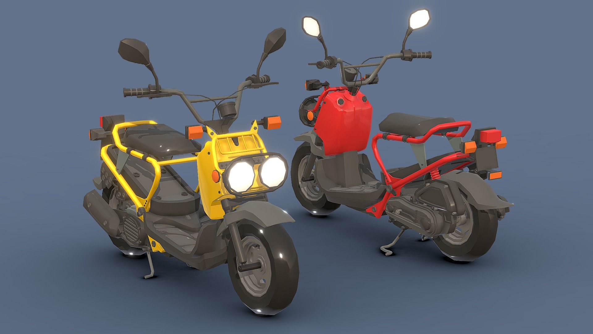 Low- Poly Motorcycle # 8 - 3D model by Sidra (@Sidramax) [8760da5 ...