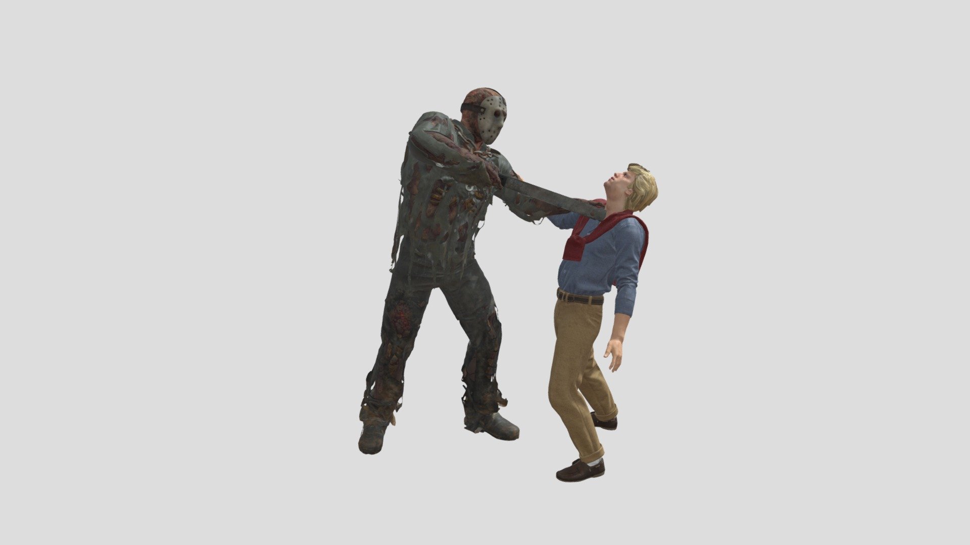 Jason Voorhees Machete Stomach Kill Animation - Download Free 3D model ...