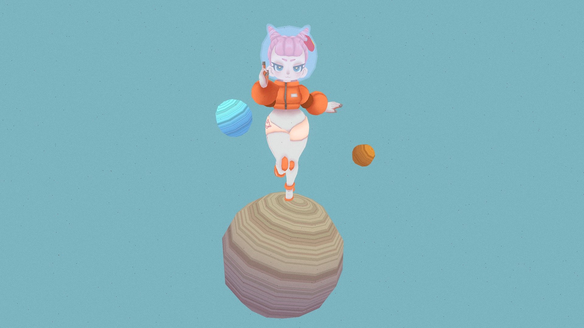 Space Cat - 3D model by Kanna-Nakajima [87669bc] - Sketchfab
