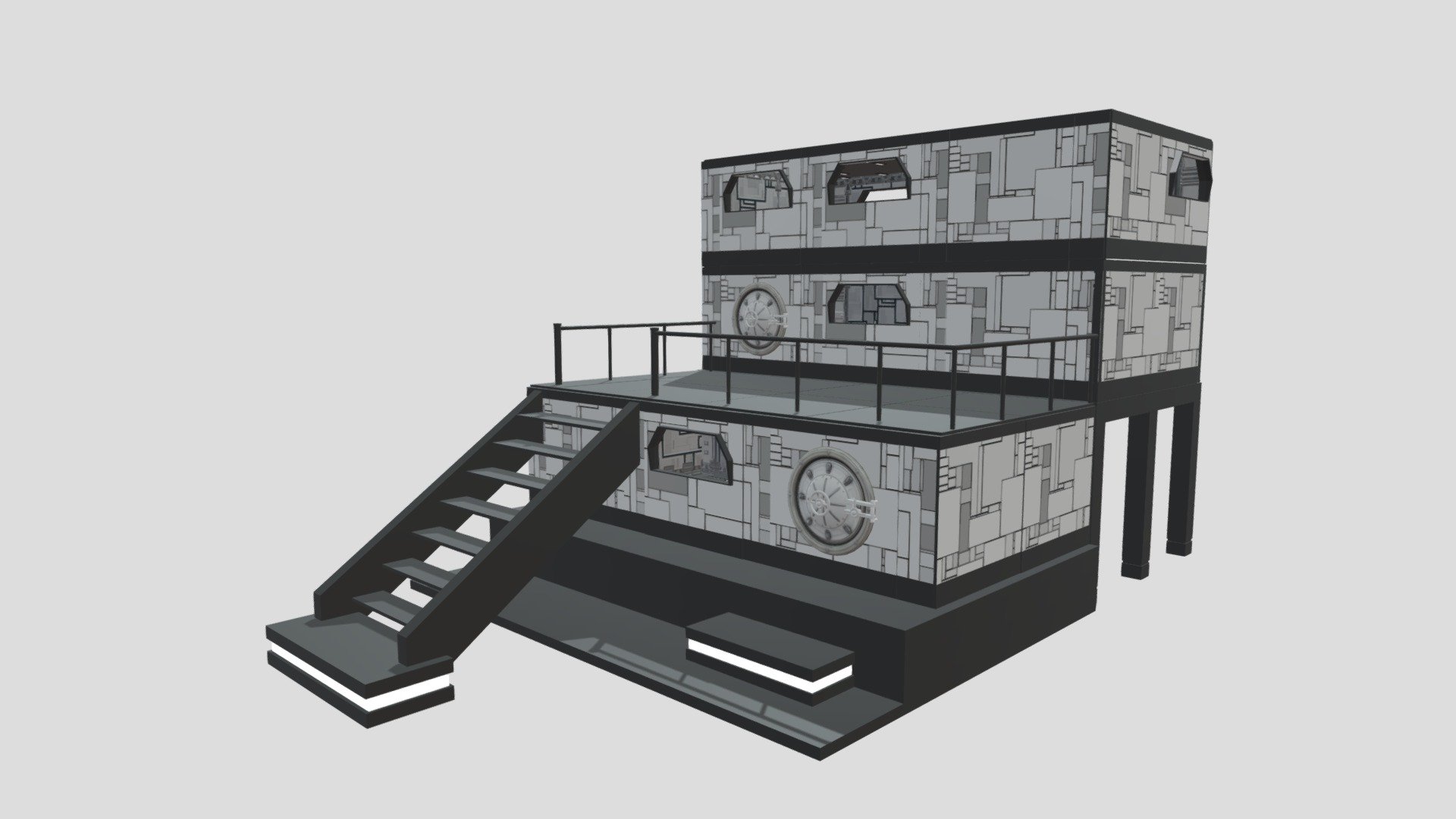 Simple Scifi Building - Download Free 3D model by GMT (@giomiguel ...