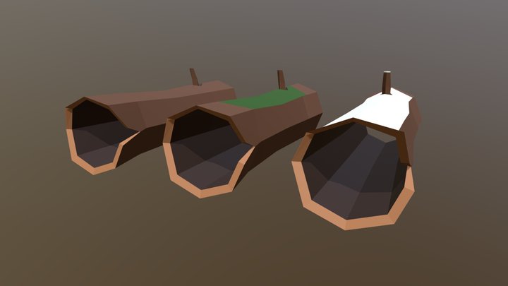 Low-poly-tree-trunks 3D models - Sketchfab