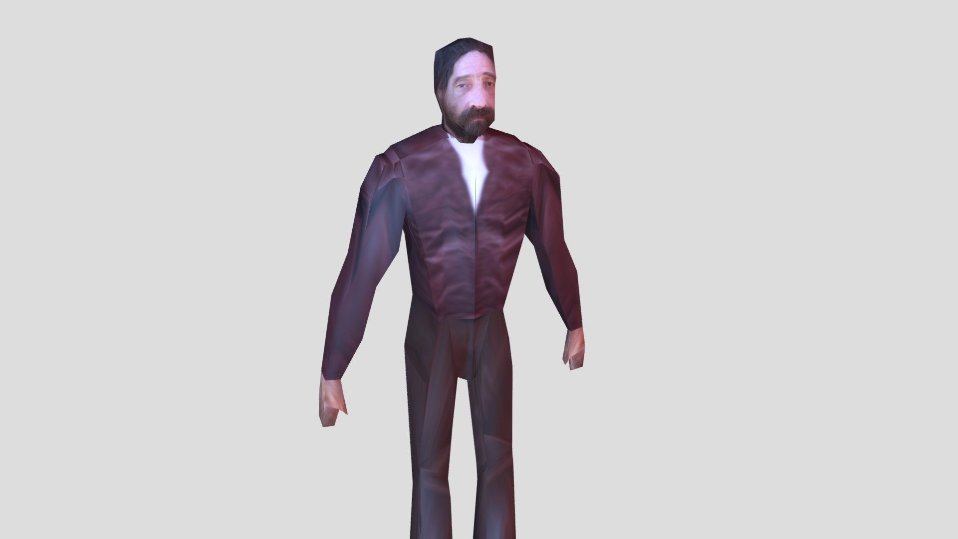 PSX Base - Bearded Man - Download Free 3D model by MrPrisma3D ...