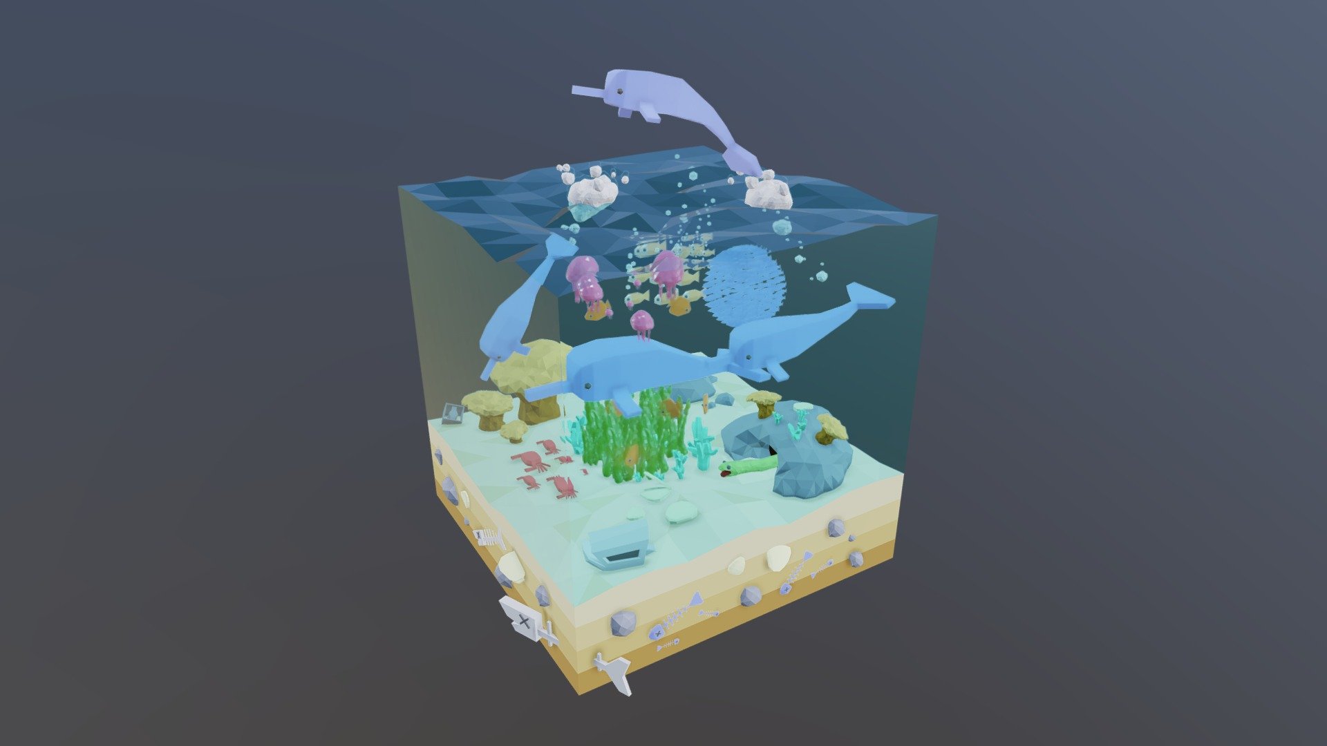 Tiny Ocean - 3D model by KiW (@QlER5) [8772c8b] - Sketchfab