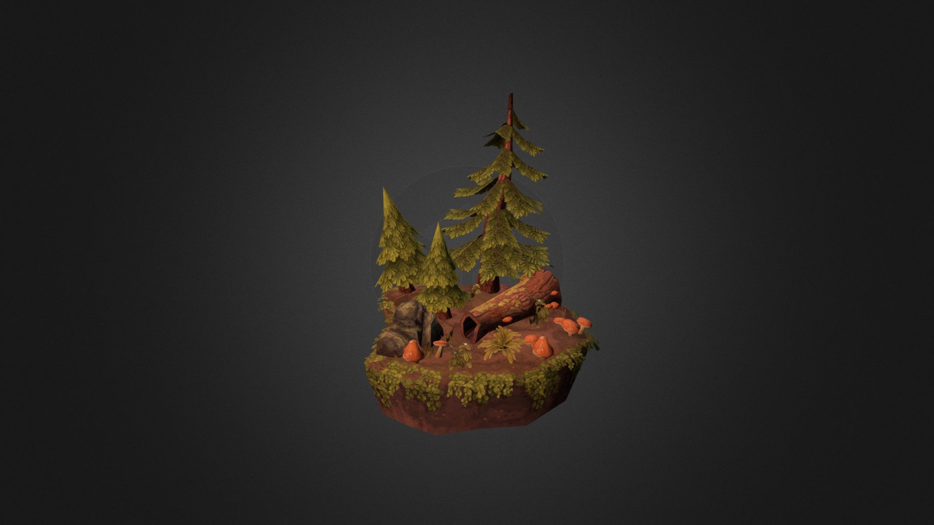 Hand Painted Forest Scene - 3D model by vilmariina [8772d27] - Sketchfab