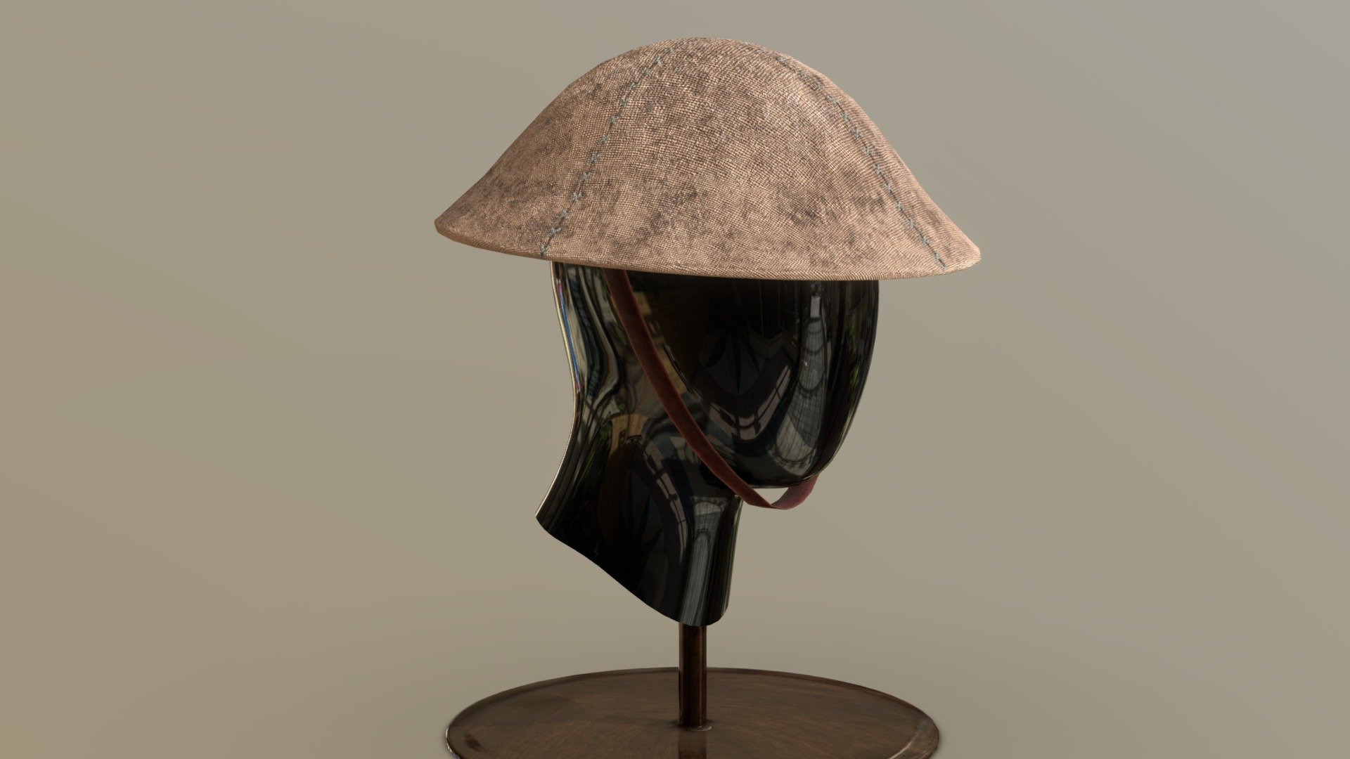 WWI British Helmet "Brodie" Cover - Buy Royalty Free 3D model by ...