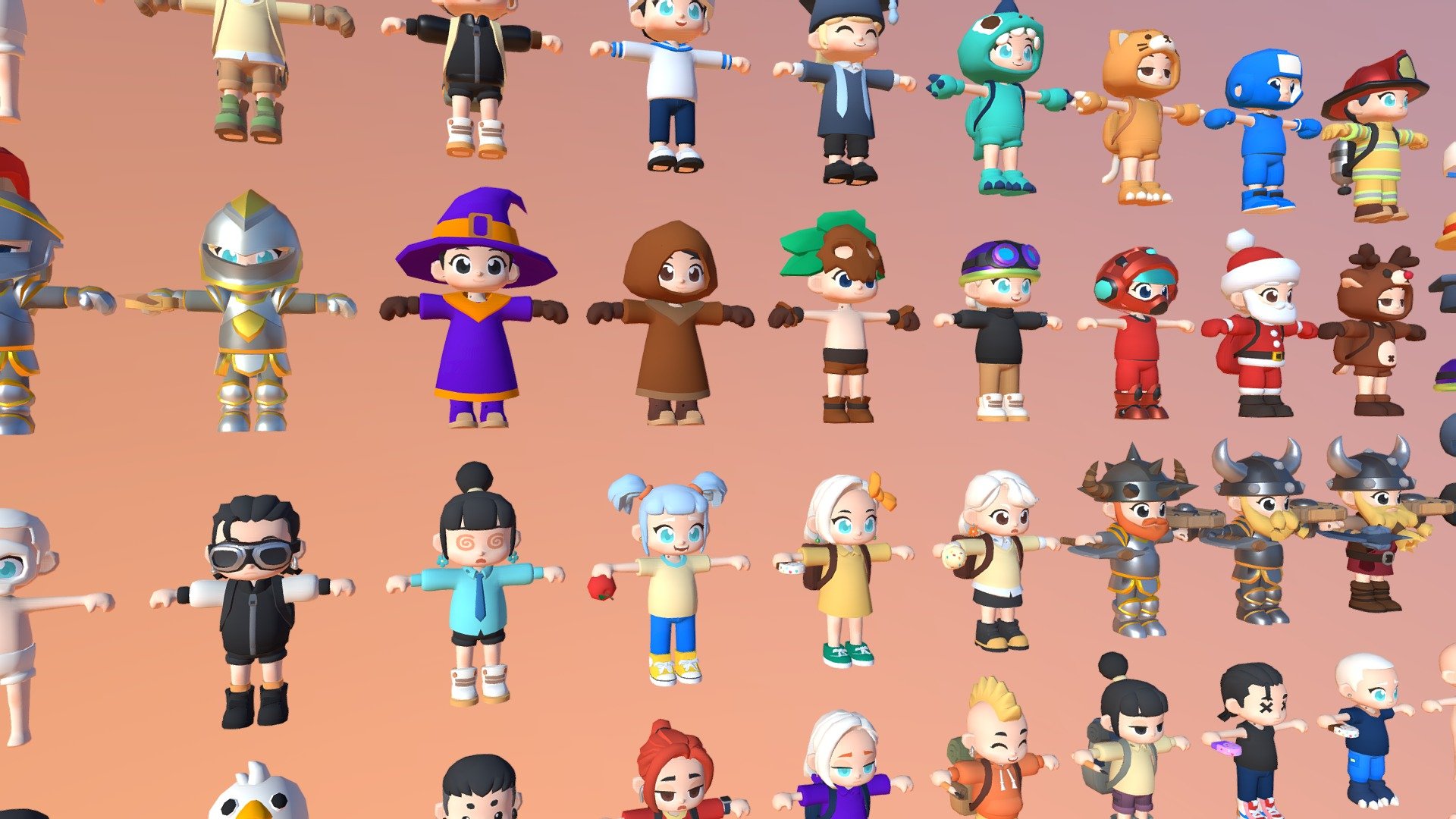 3D Characters Pro - Casual 2 - Buy Royalty Free 3D model by layerlab ...