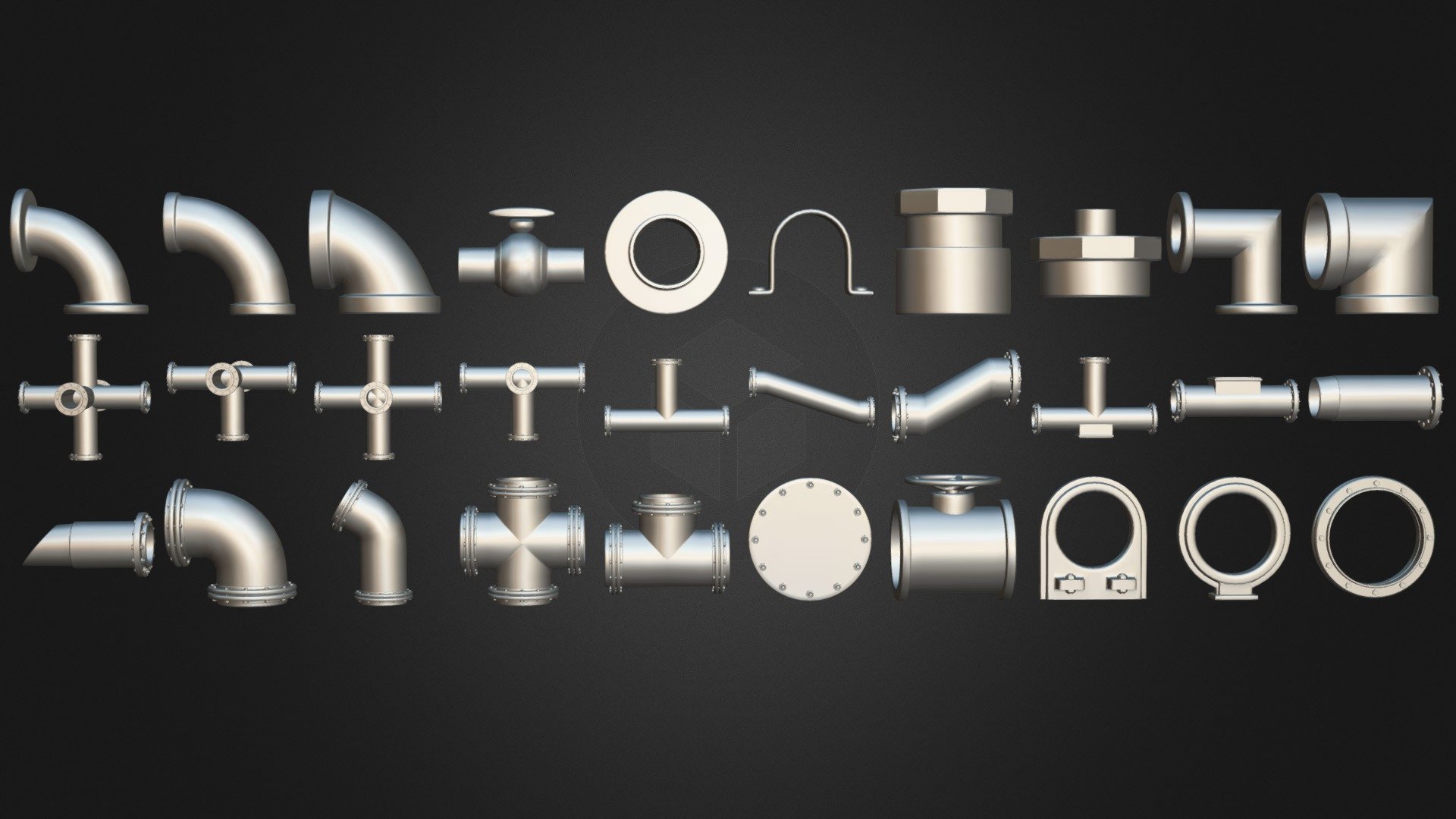 Pack Of 30 IMM Pipes Volume 02 - Buy Royalty Free 3D model by Yacine ...