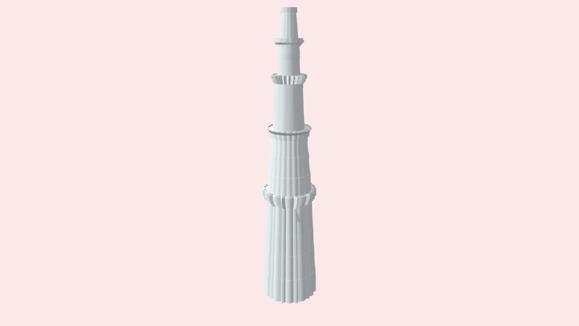 Qutubminar - Download Free 3D model by popingo [8777afc] - Sketchfab