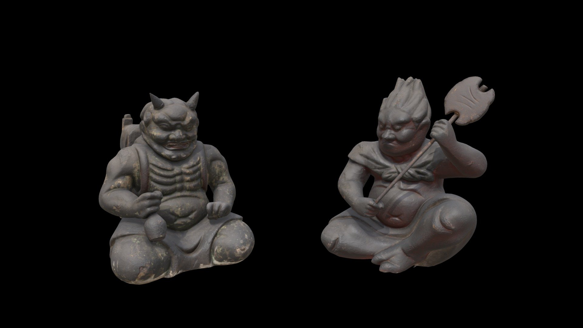 2012.40 Seated Zenki and Koki - Download Free 3D model by Cleveland ...