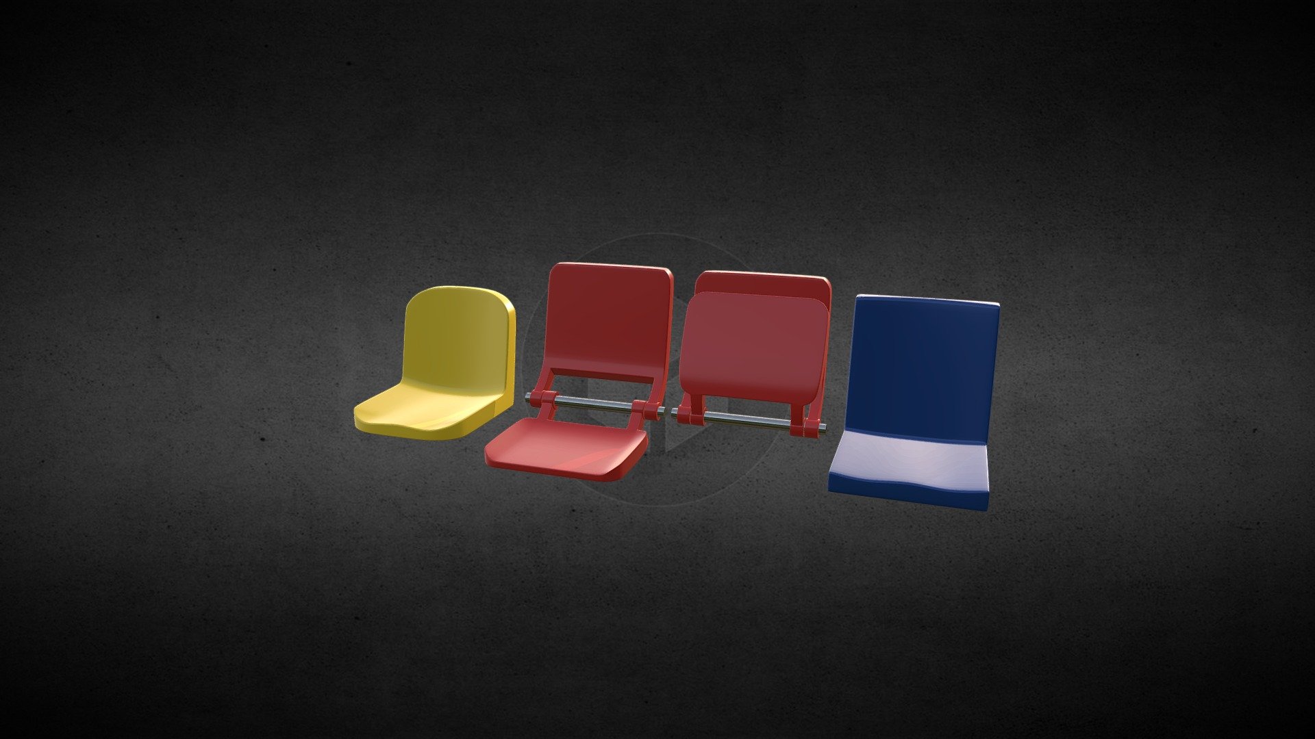 Set of tribune bleachers stadium seats 3d model - 3D model by Vitamin ...