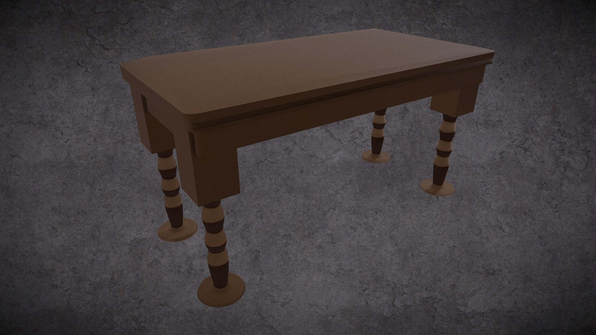 Rounded Table - By Velivian Fesothe - Download Free 3D model by ...