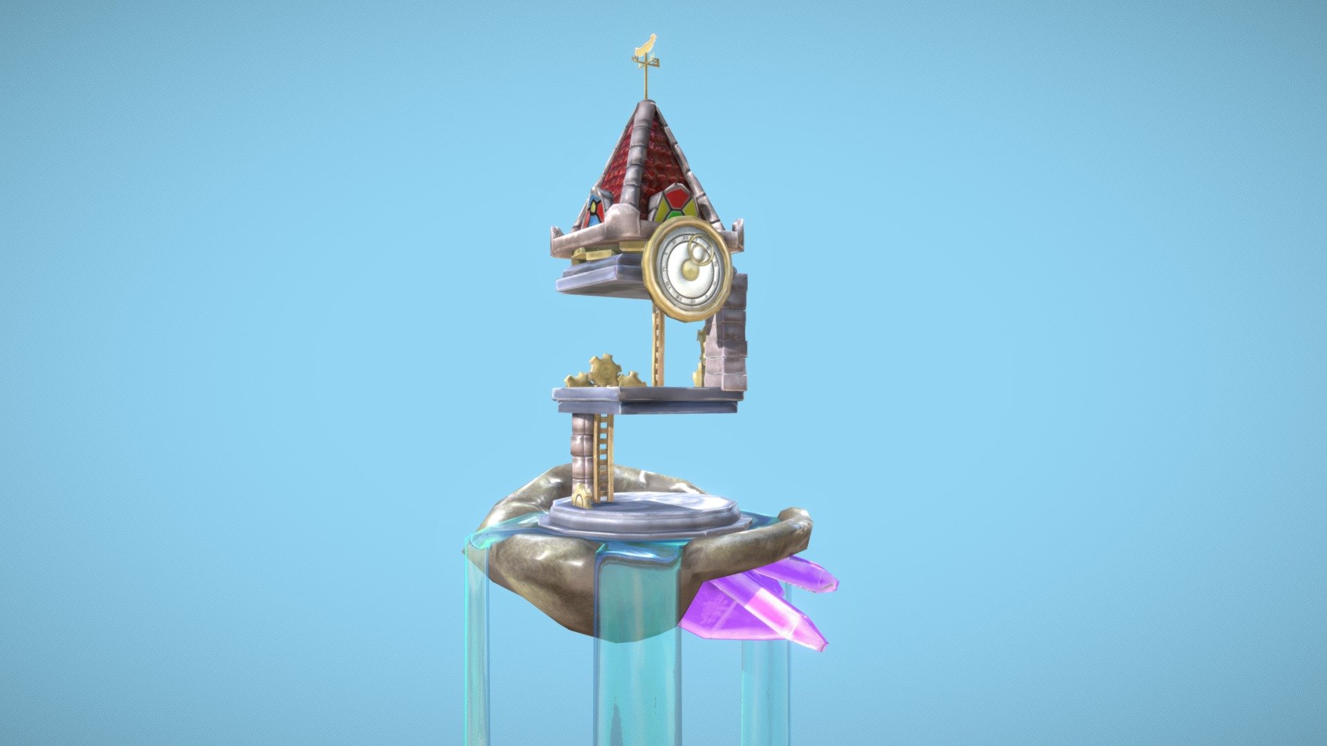 Clock Tower Island - 3D model by an Arzour (@an_arzour) [8778b2d ...