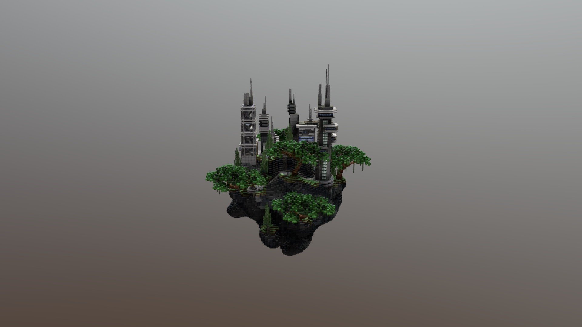 Overgrown sci-fi skyblock spawn - 3D model by originbuilds [877bb61 ...