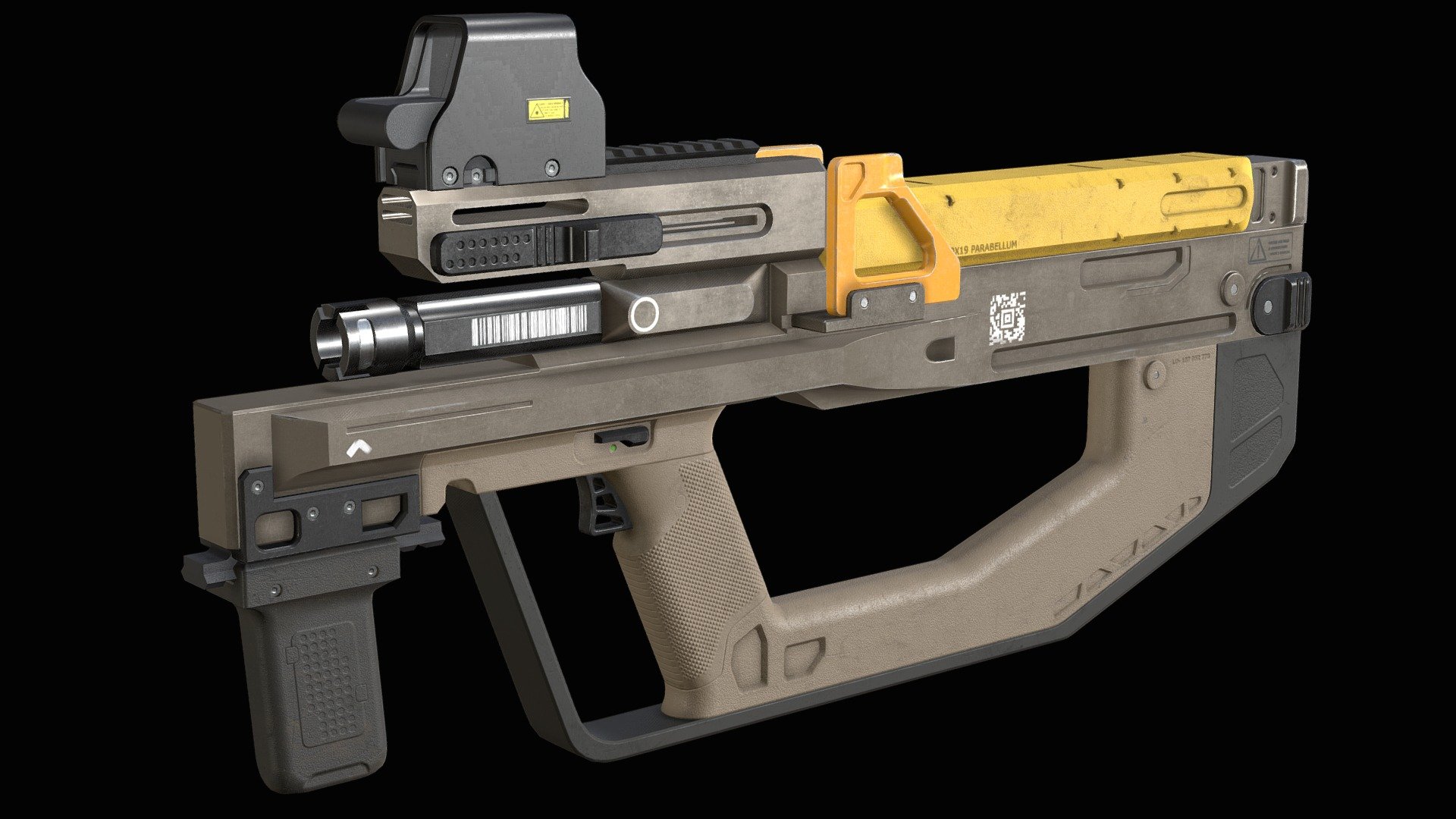 Scifi Bullpup - 3D model by Manifold Assets (@manifoldassets) [877bc90 ...