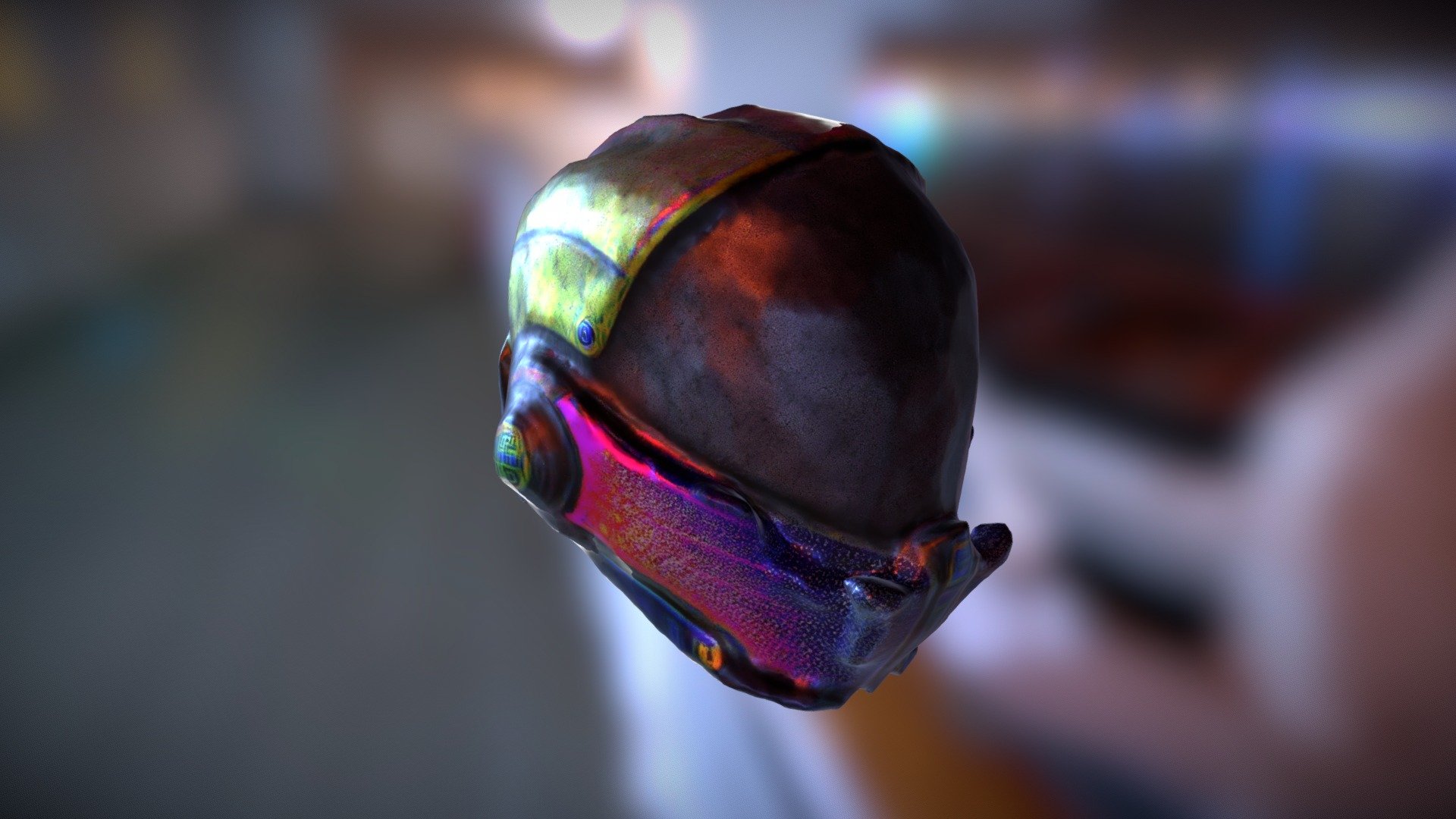 Cyberpunk Helmet - Download Free 3D model by urbanmasque [877d759 ...