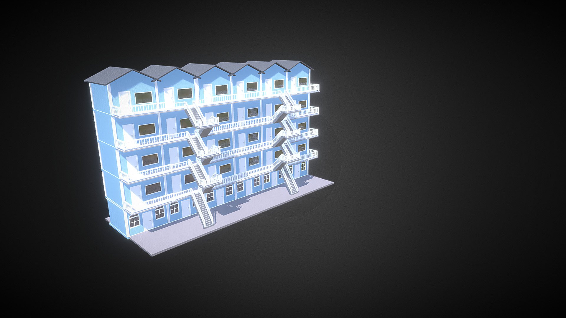 apartment building - Download Free 3D model by Animated Fox 3D ...