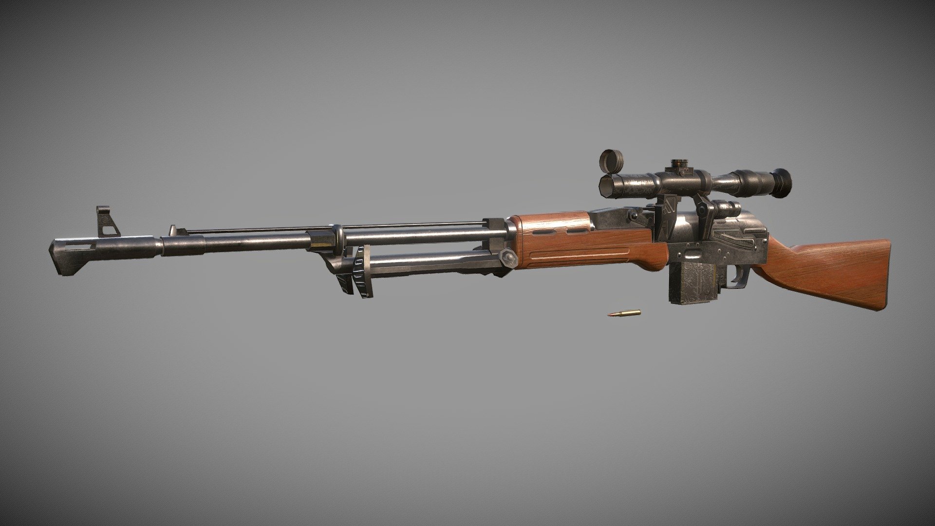 SRAK-49 Kalach Platform Based Sniper Rifle - Buy Royalty Free 3D model ...