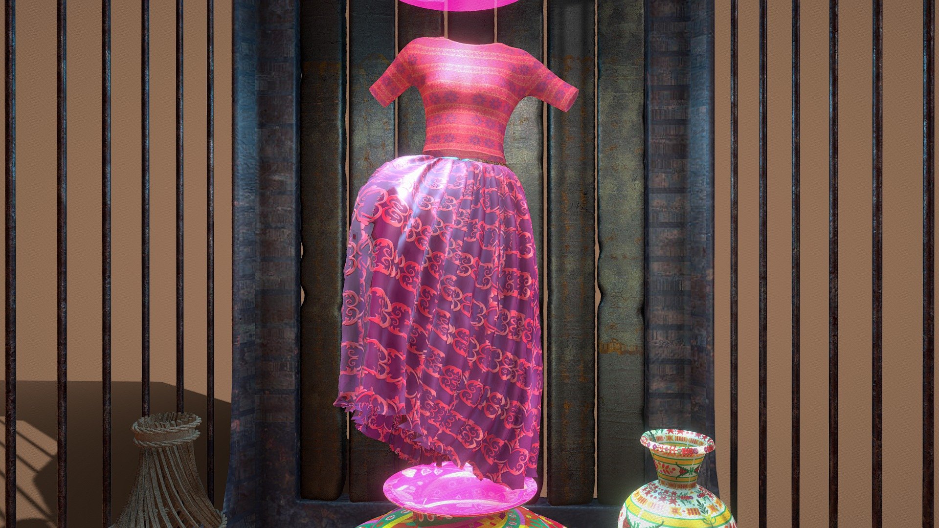 Traditional Dress (Cloth Simulation) - 3D model by Sakib_Khondaker ...