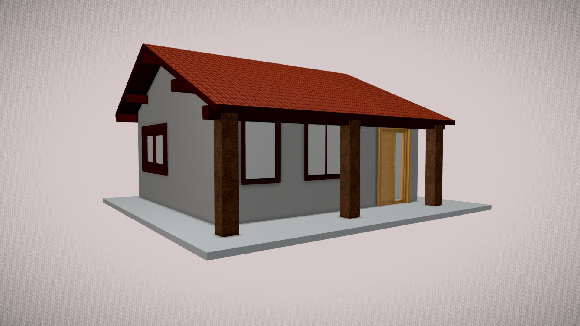 Casa Simples // Simple House - 3D model by Rafael Estevam Silva (@res_model3d) [8785bd4] - Sketchfab