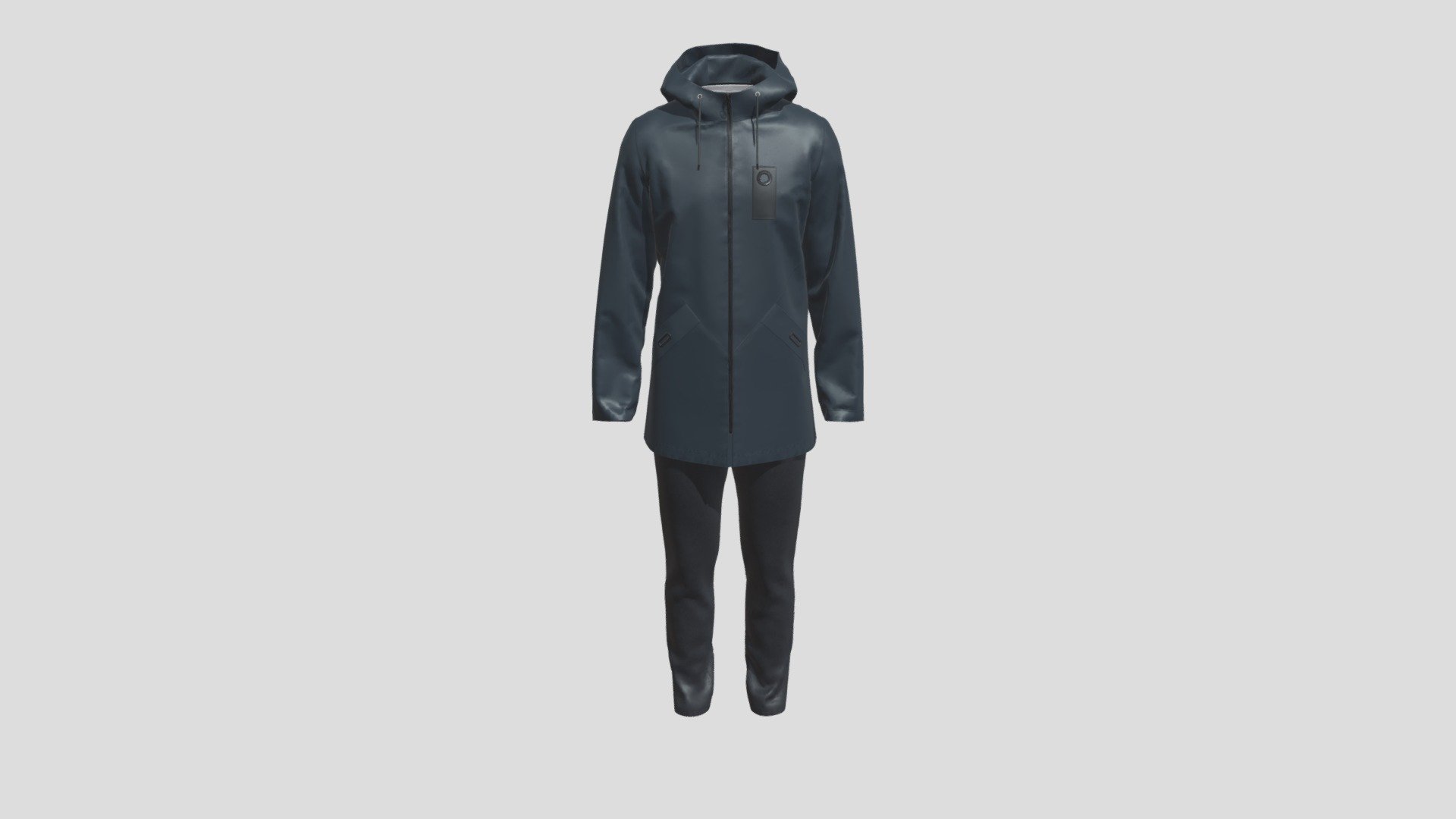 Hooded Zip-up Jacket Outfit - Buy Royalty Free 3D model by najdmie ...