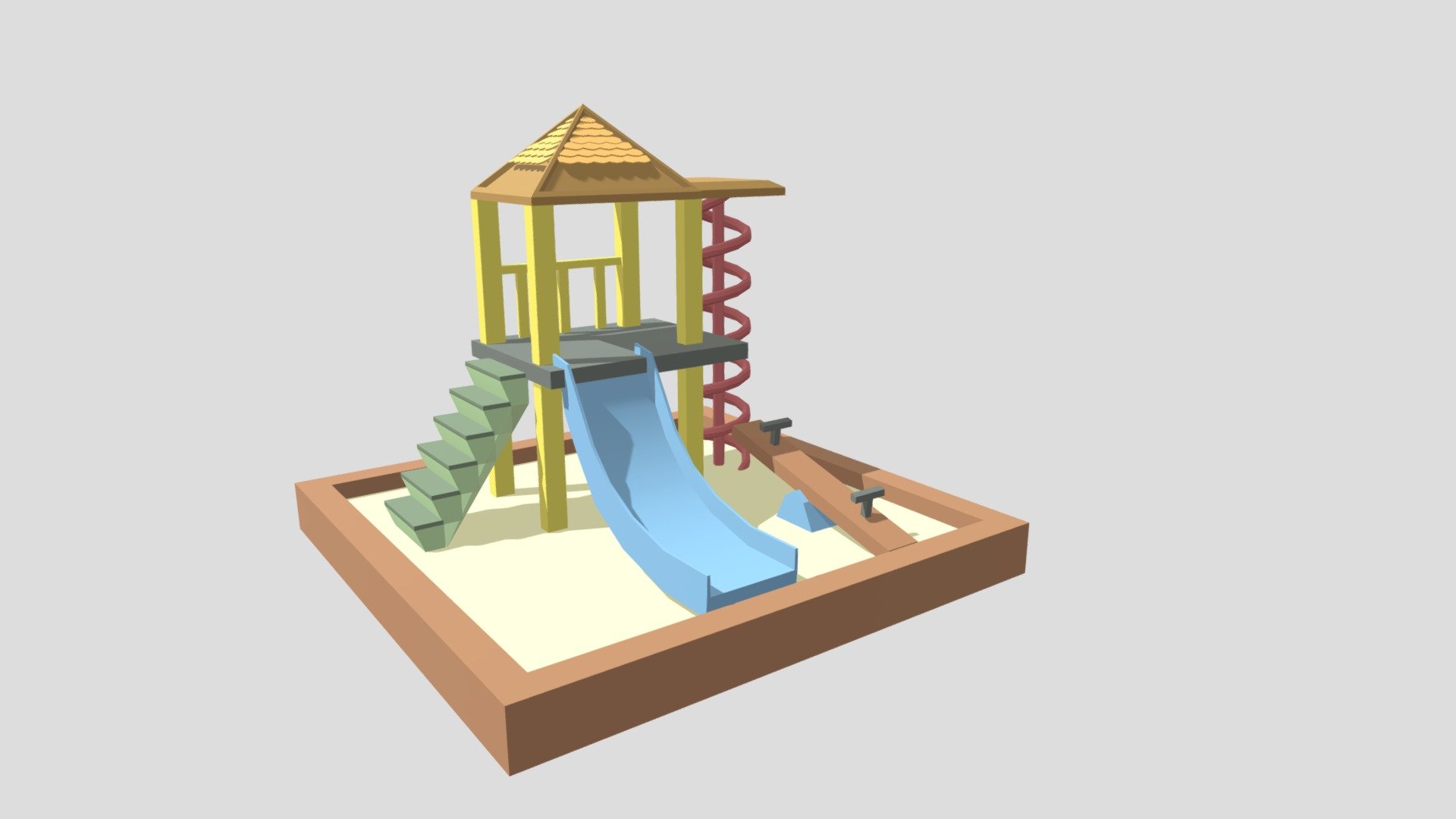 Low Poly Playground - 3D model by ChristineChan194 [878ada7] - Sketchfab