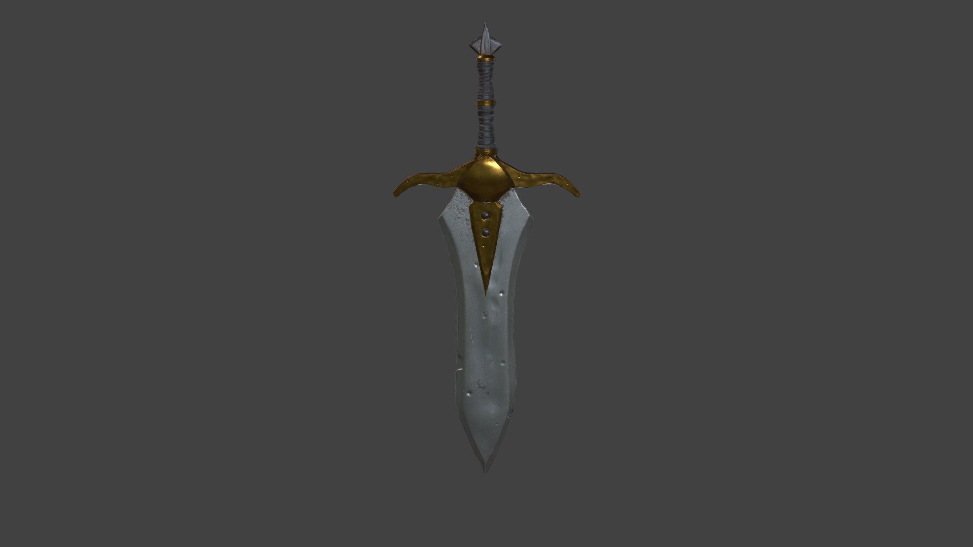 A MEDIEVAL GAMING SWORD - 3D model by sougata16 [878b18b] - Sketchfab