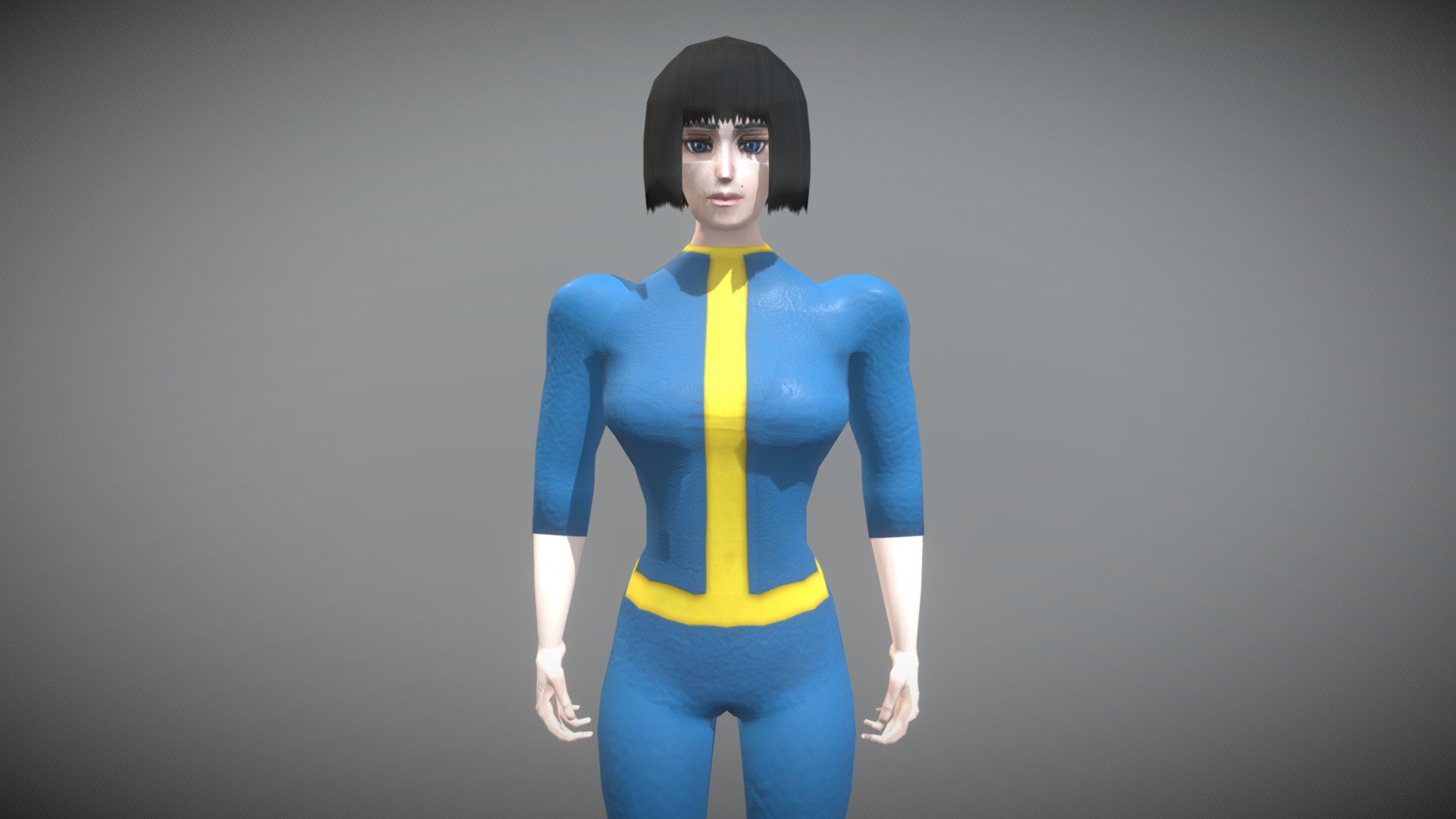 Fallout - Female Vault Suit (Low Poly) - Download Free 3D model by Goat ...