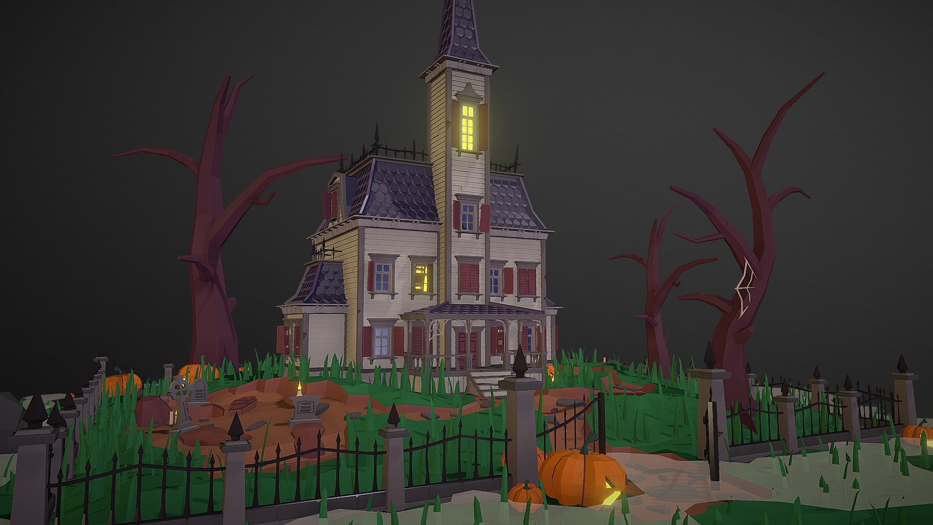 Halloween Mansion - 3D model by ShockaPop (@sp0n3) [87919d5] - Sketchfab
