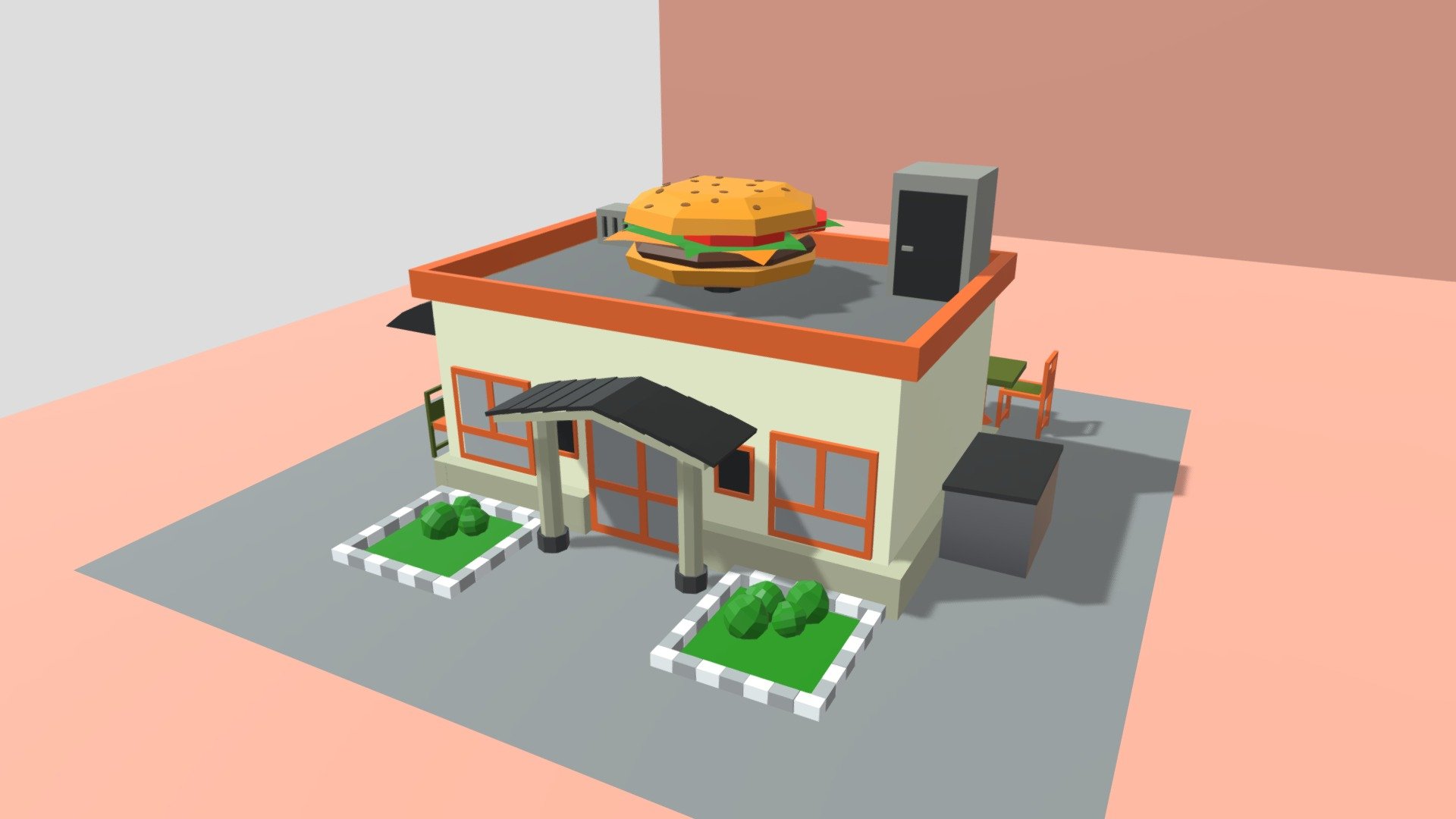 Cafe 3D model - Download Free 3D model by apeiron (@realapeiron ...