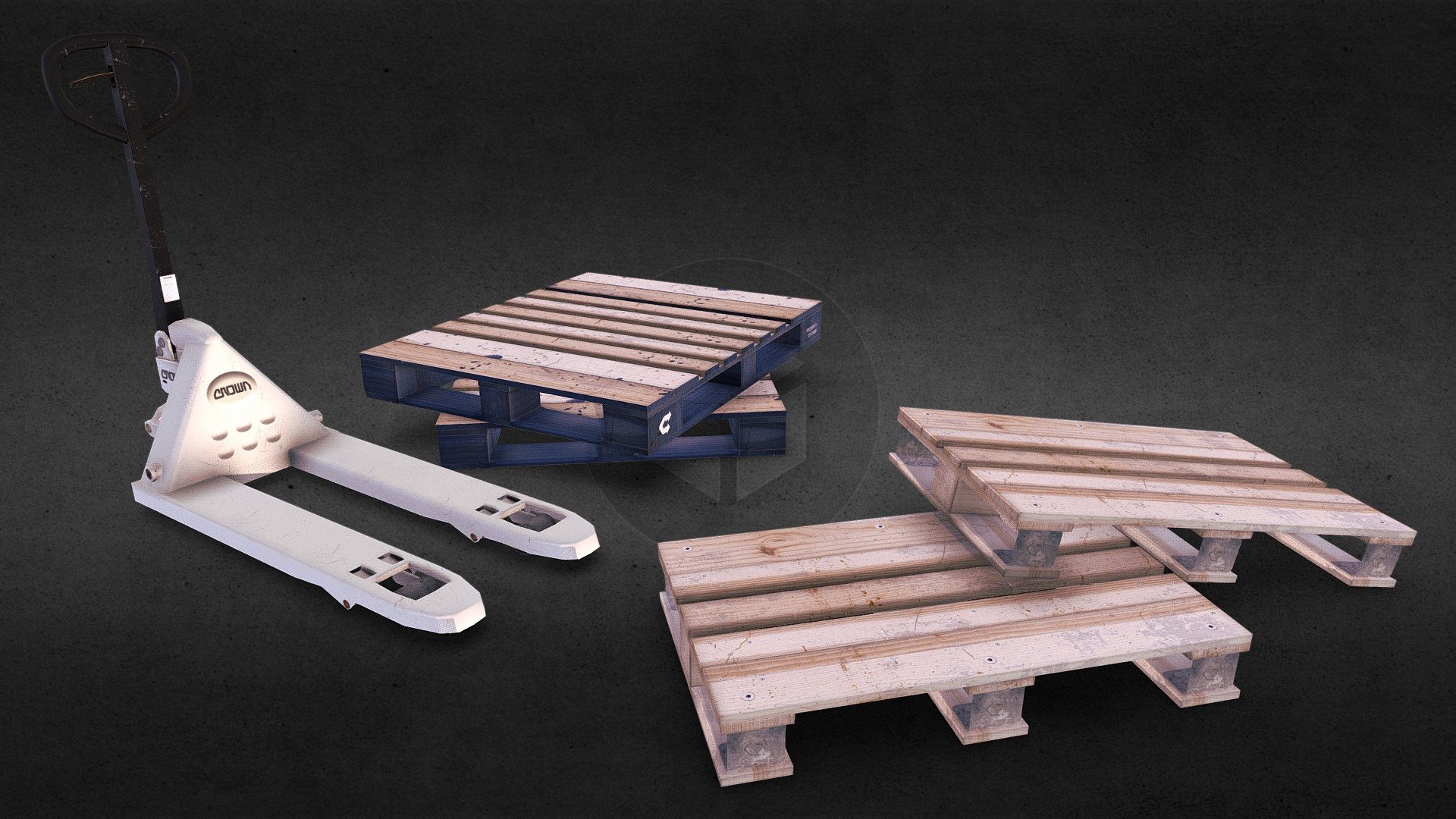 Pump Truck & Pallet - 3D model by JavierLuisMedina ...