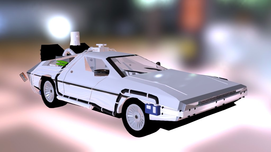 The DeLorean Time Machine - 3D model by jodikinz [8799ab8] - Sketchfab