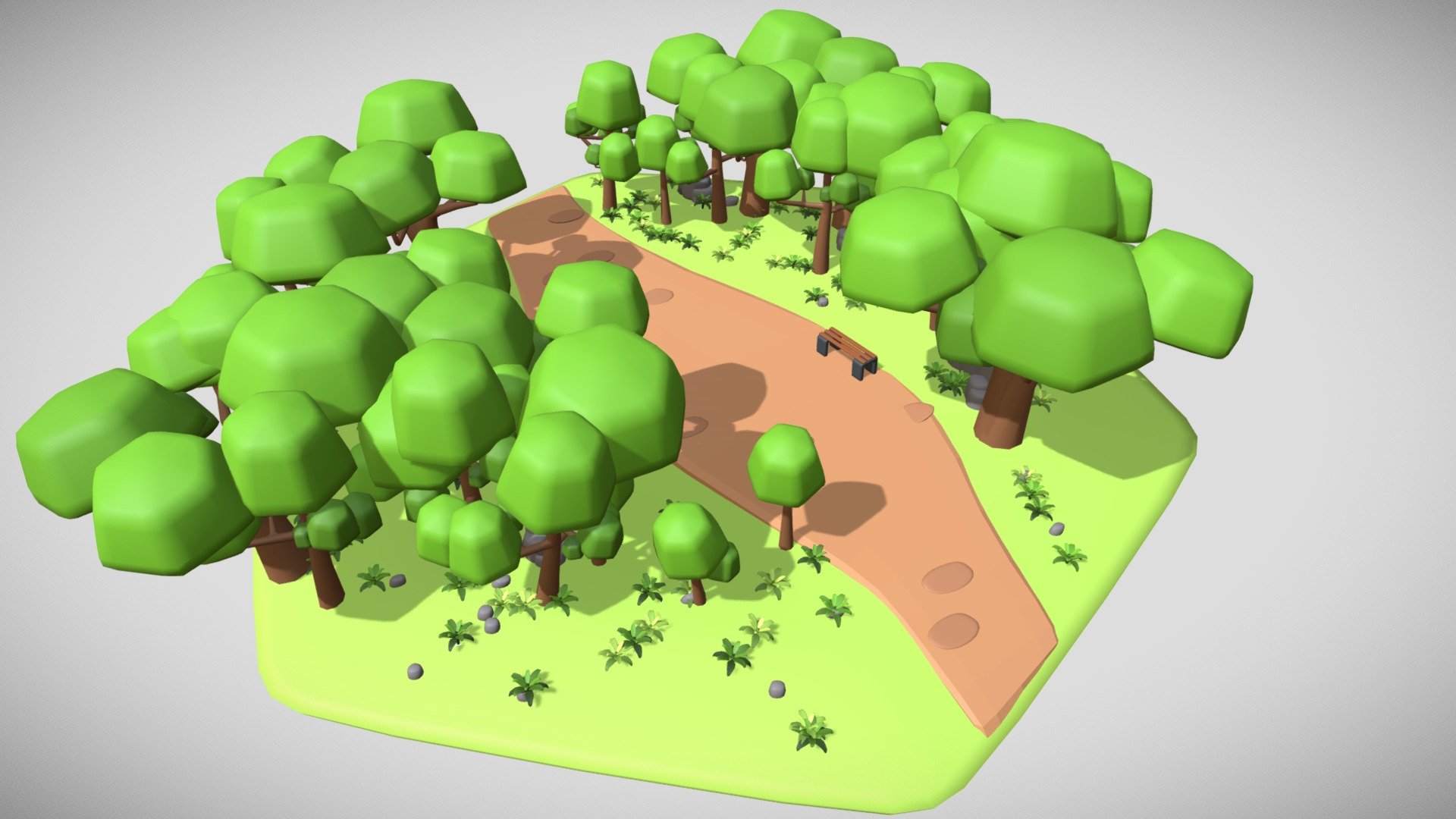 Forest Environment - Toony Style - 3D model by berkyuca [879db45 ...