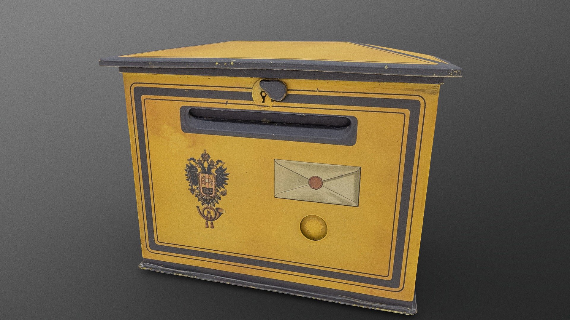 Poštovní schránka cca. - 1910 - Postbox - 3D model by Regional Museum ...