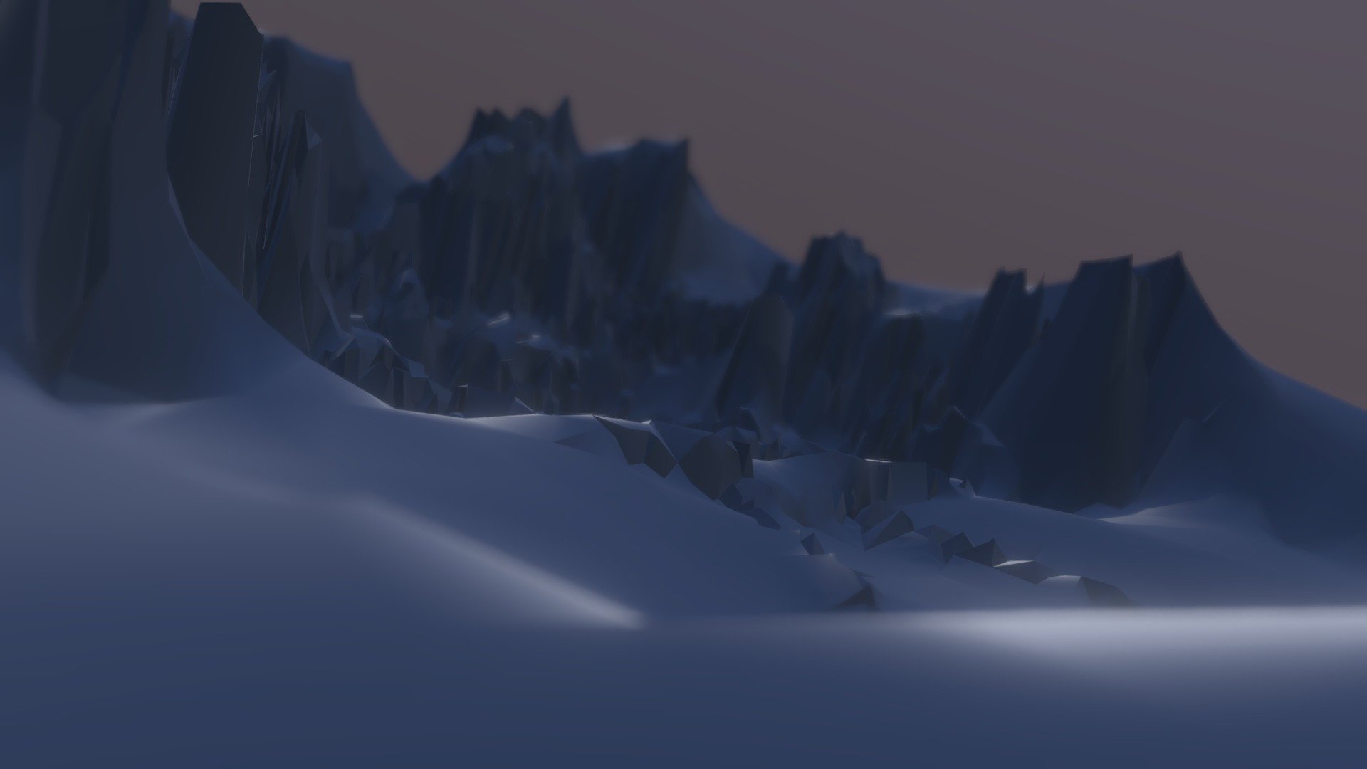 Snow peaks - 3D model by MDailly (@m.dailly) [87a105b] - Sketchfab
