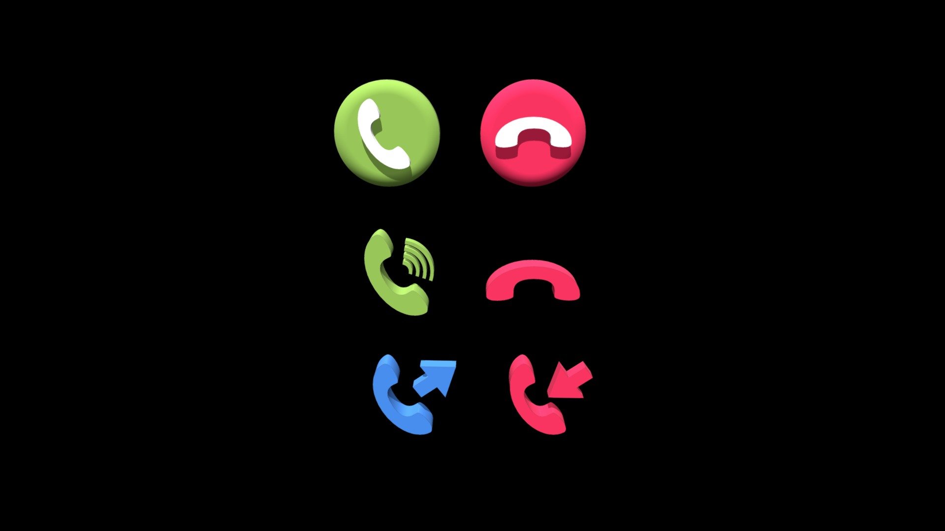 3D icons Phone/Call - Download Free 3D model by Sparrow (@innasparrow ...