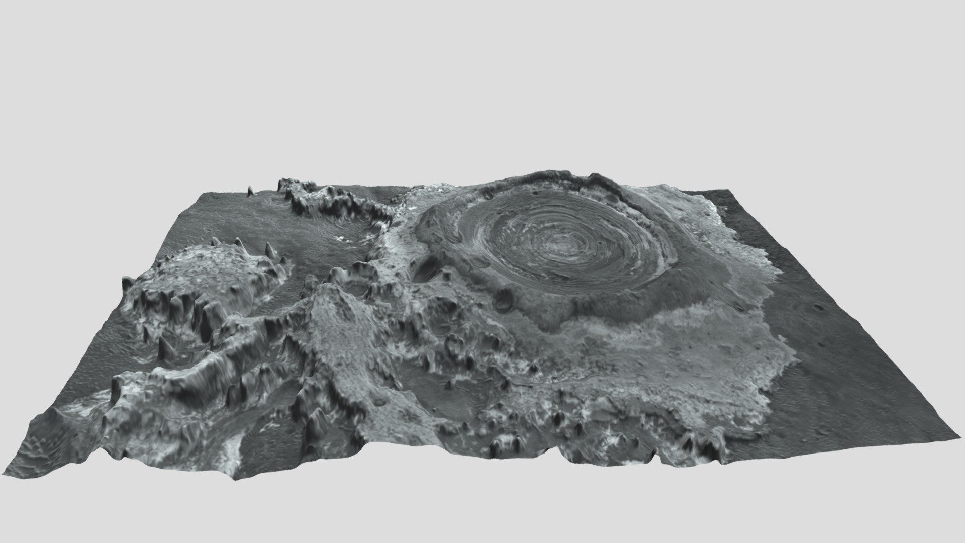 Circular Crater - Mars - Download Free 3D model by py3data [87a8ceb ...